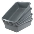 Yuright 4 Pack 32 Liter Commercial Bus Box, Extra Large Plastic Bus Tub ...