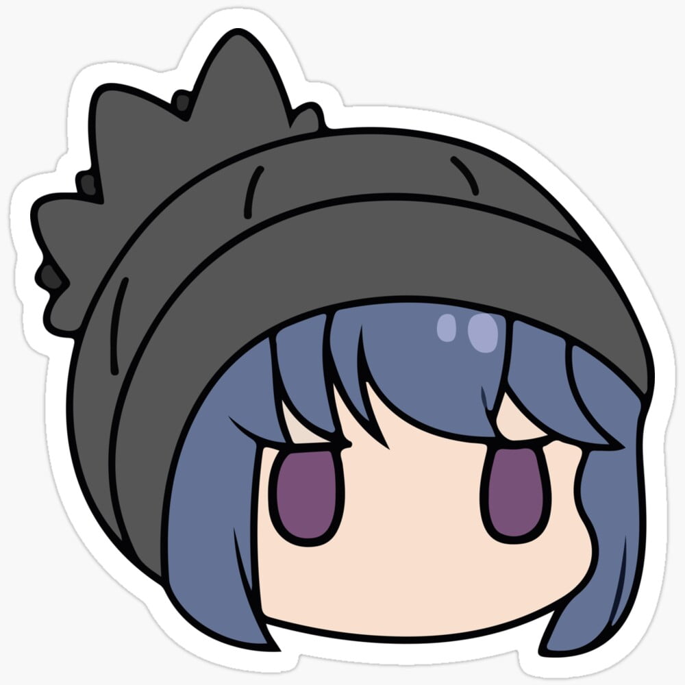 Yuru Camp Rin Shima Chibi Sticker Phone Decal Water Bottle Stickers Car ...