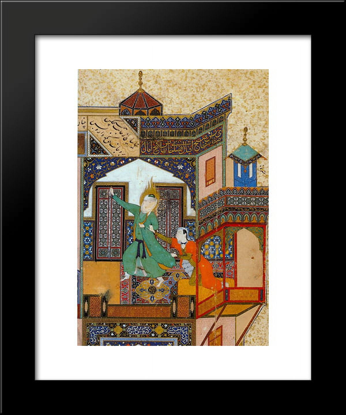 Yusef and Zuleykha (detail) 20x24 Framed Art Print by Kamal ud-Din ...