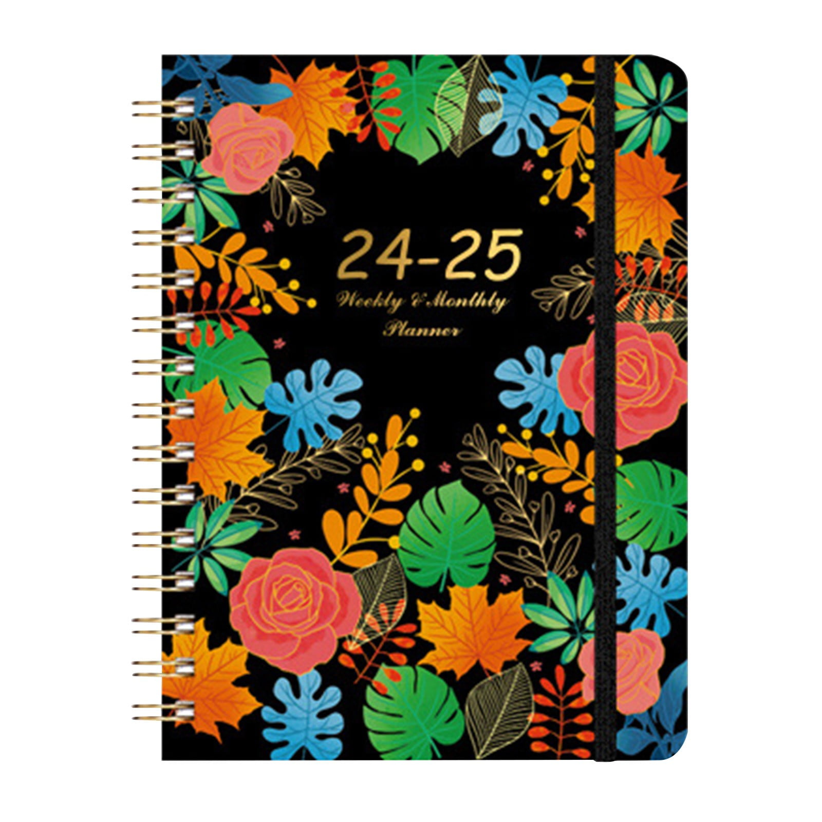 Yuseik Clearance Colorful Flowers Bloom, Notebook, 2025 Planner, Weekly ...