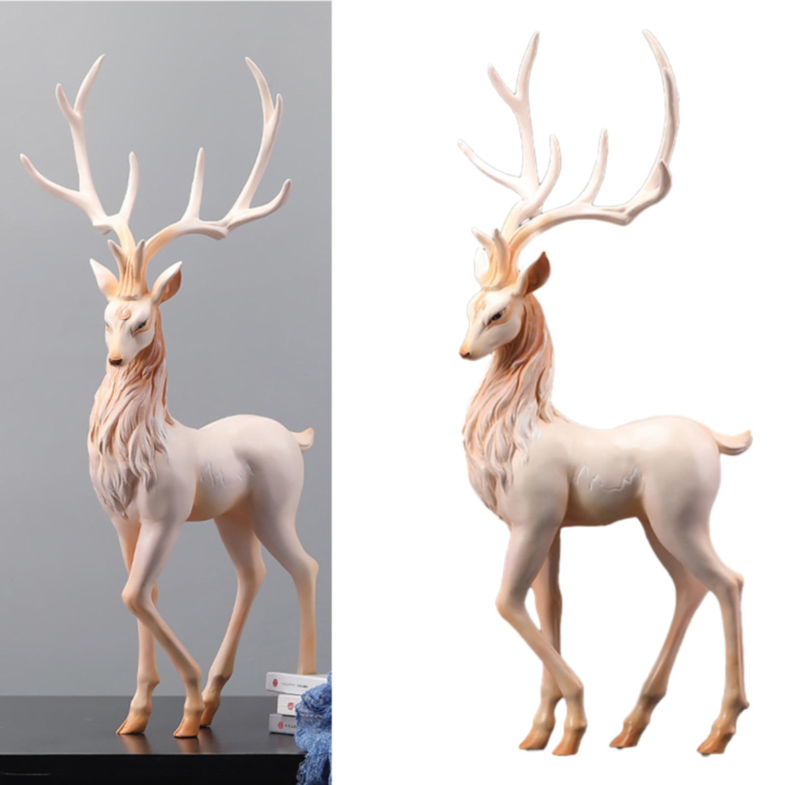 Yuseik Clearance Elk Figurine Standing Pink, Desktop Decorations Pink ...