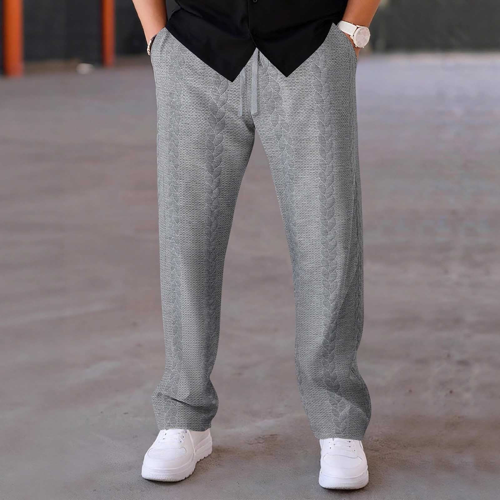 Yusimy Men's Cargo Pants Solid Color Heavyweight Outdoor Training ...