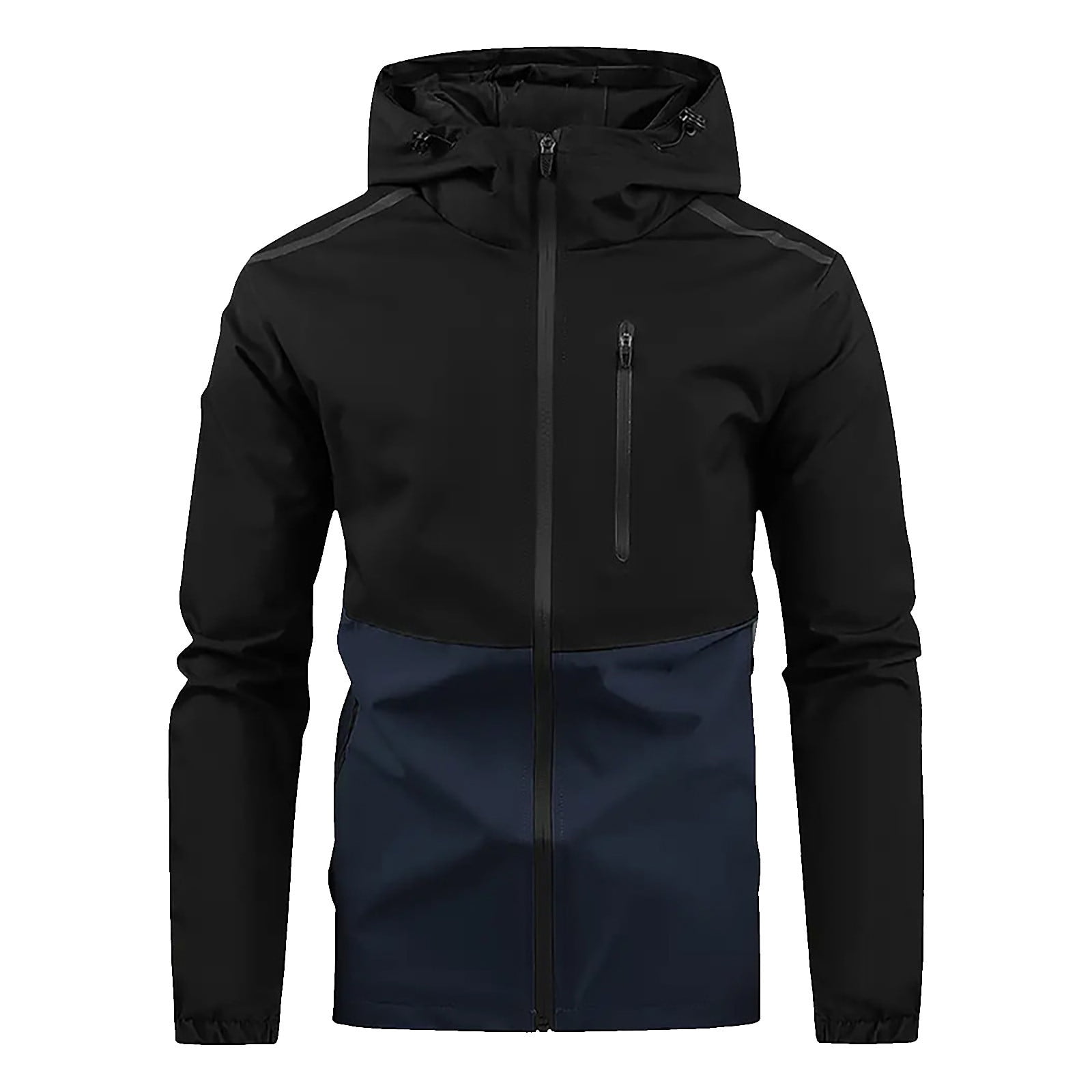 Yusimy Men's Color Block Hooded Work Jacket Waterproof Reflective ...