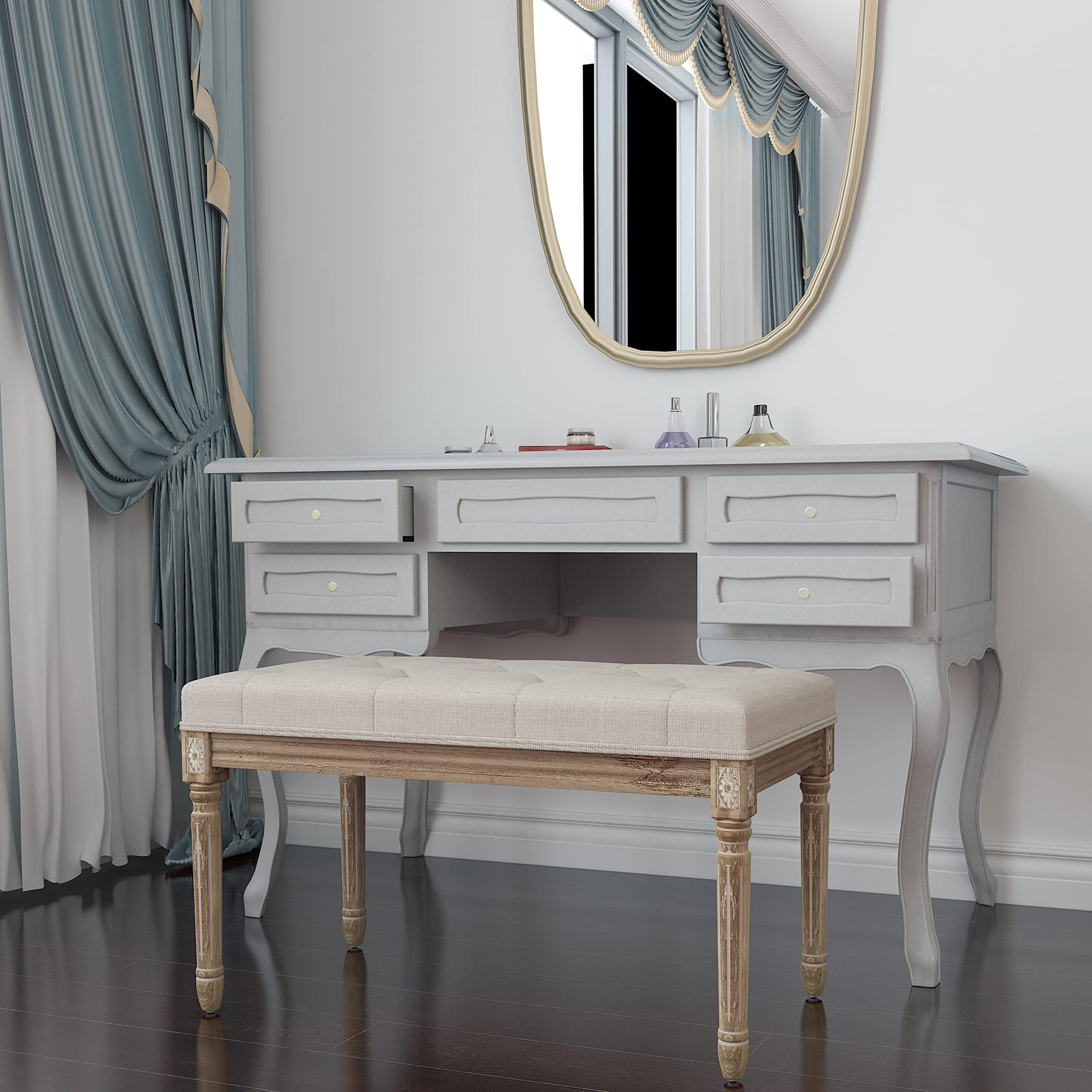 Yusong Upholstered Bench,Bedroom Bench for End of Bed,Piano Bench ...