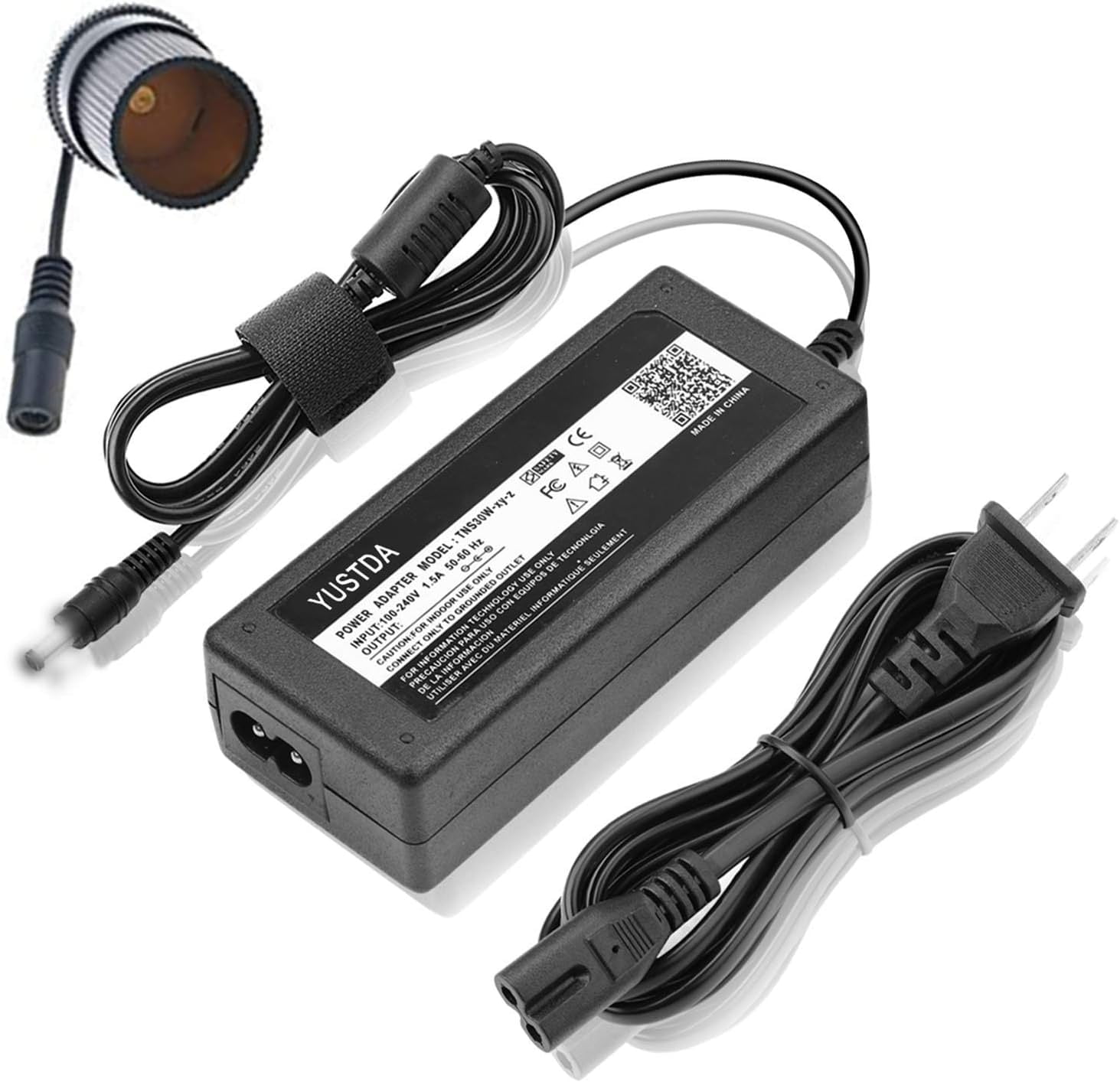 Yustda 12V AC/DC Adapter Compatible with Suaoki Model: S601 220Wh ...