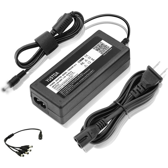 Yustda AC-DC Adapter 4 Way Splitter Cord Connector Compatible with ...