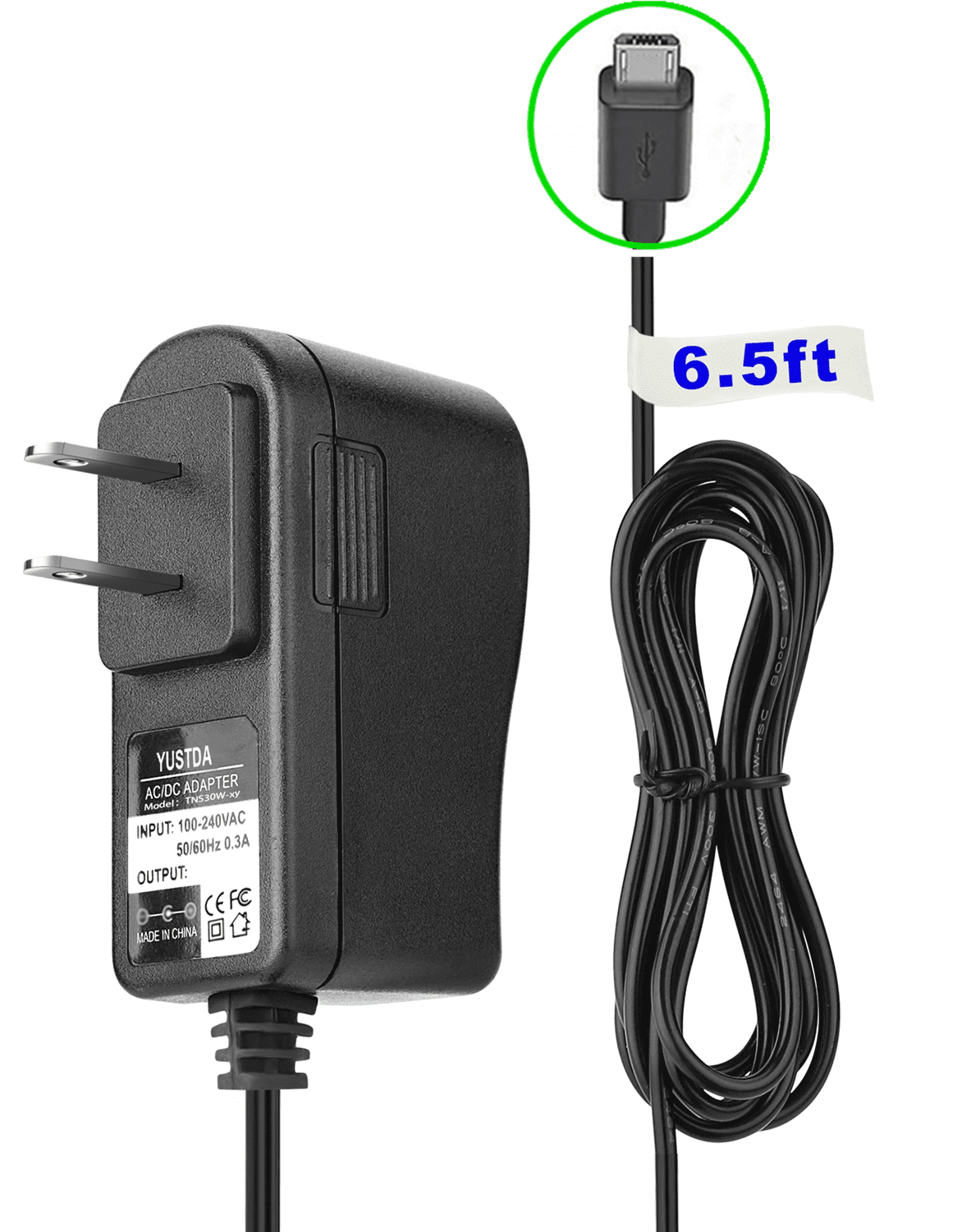Yustda Micro USB 5V AC/DC Adapter Replacement for Dremel 7350 7350-5 ...