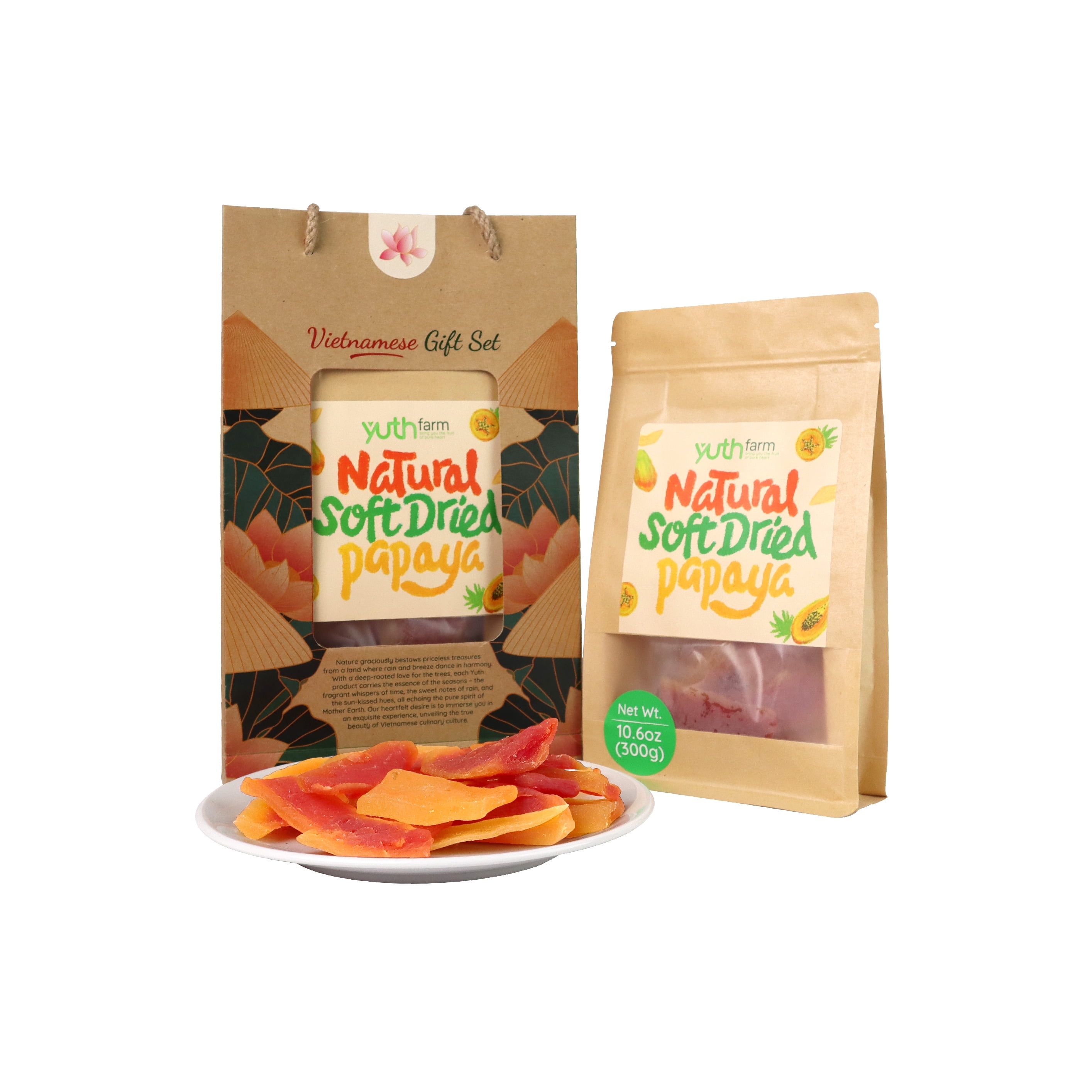Yuth Farm - Natural Soft Dried Papaya Gift Set 300g (10.6 Oz) – On the ...