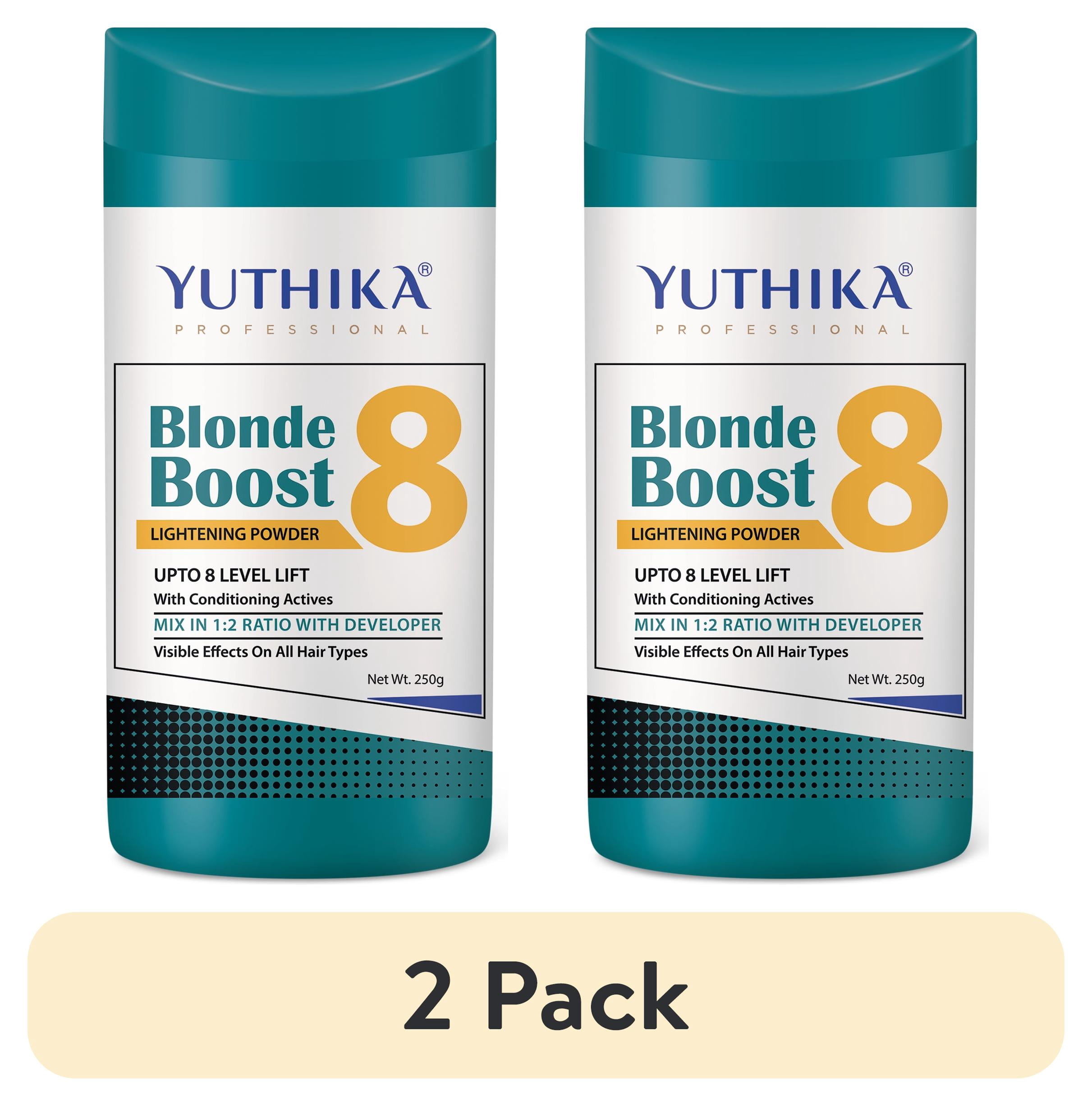 (2 pack) Yuthika Blonde Boost Bleach Powder Hair Lightener, Lightening ...
