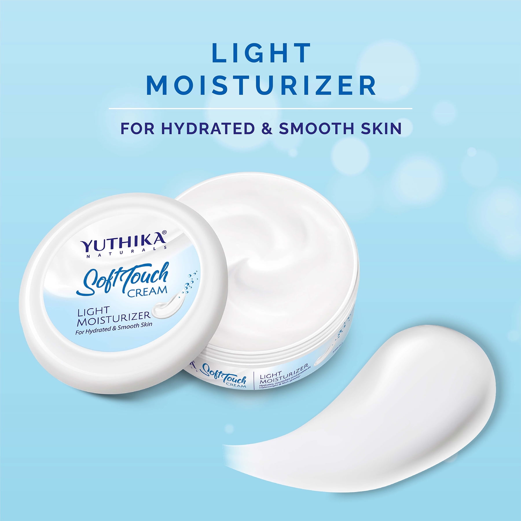 Yuthika Naturals Soft Touch Light Moisturizer Cream for Face and Body ...