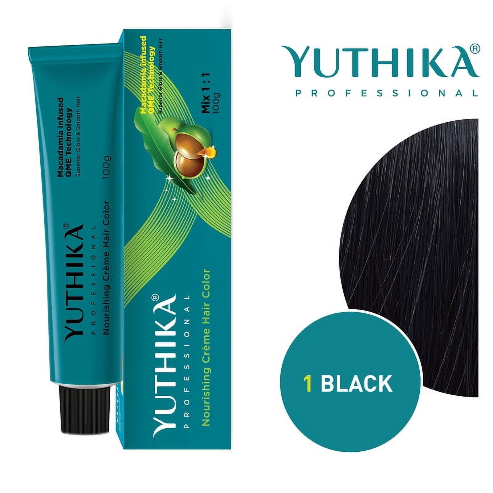 Yuthika Professional Creme Hair Color, Permanent Black Hair Dye Color ...