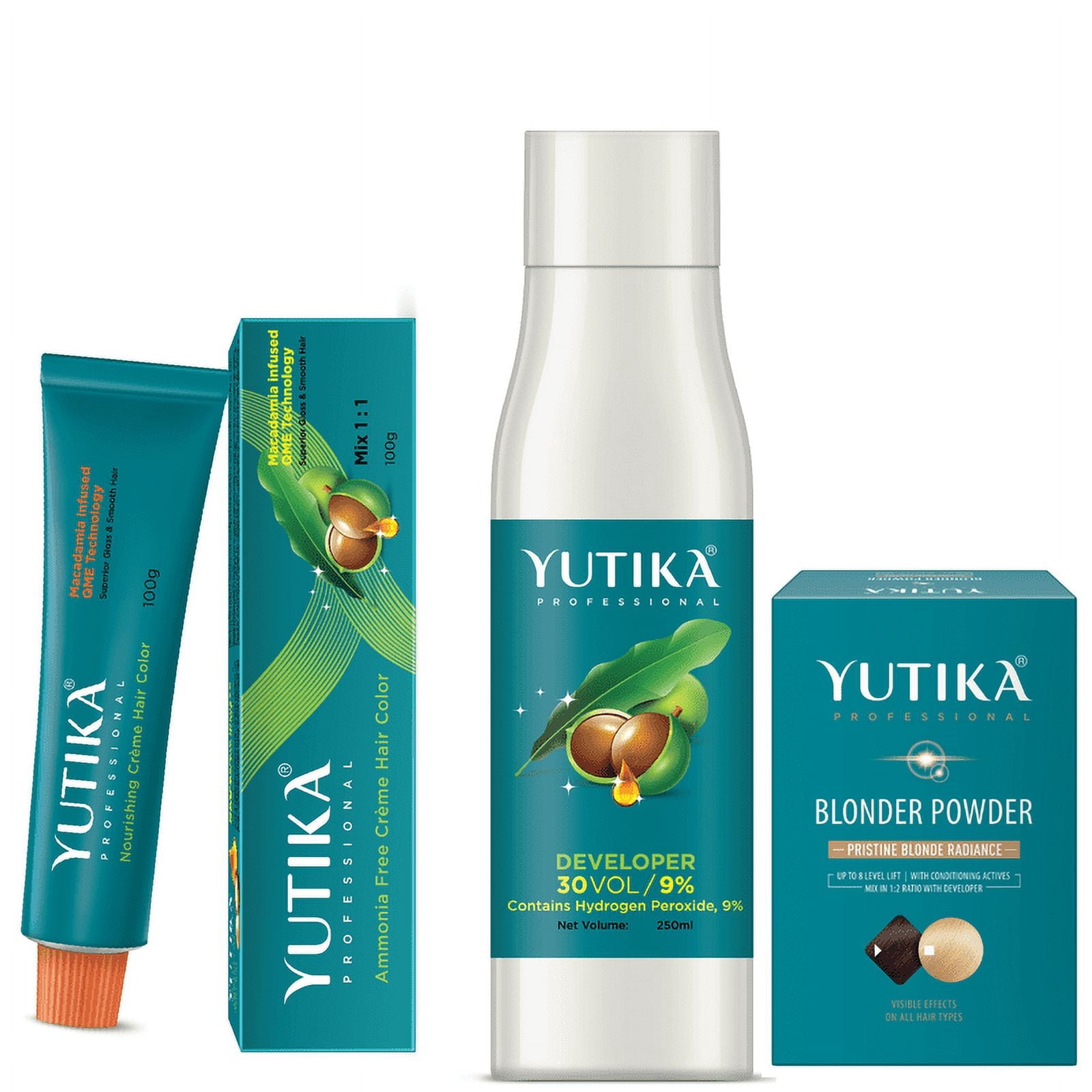 Yuthika Combo Hair Colorant Tube 100gm Light Brown 5.0 + Hair Developer ...