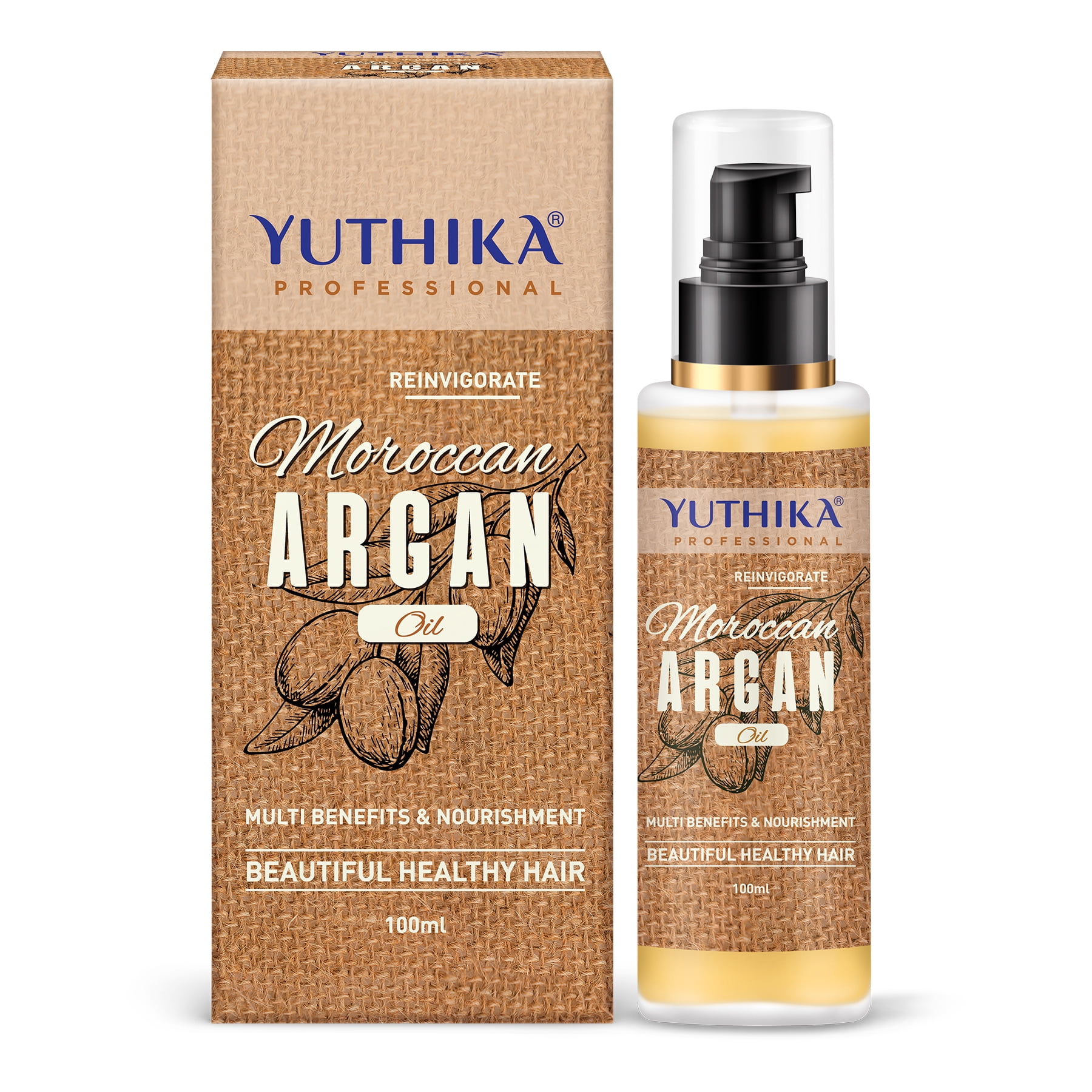 Yuthika Moroccan Argan Oil for Hair, Moisturizing and Strengthening ...