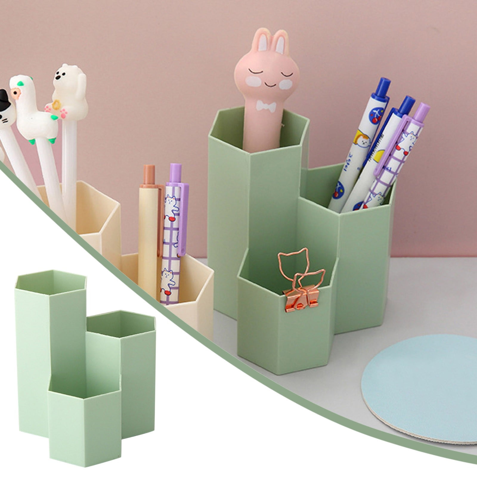 Yutnsbel Frosted Pencil Holder Table Top Insert Functional Cosmetic ...