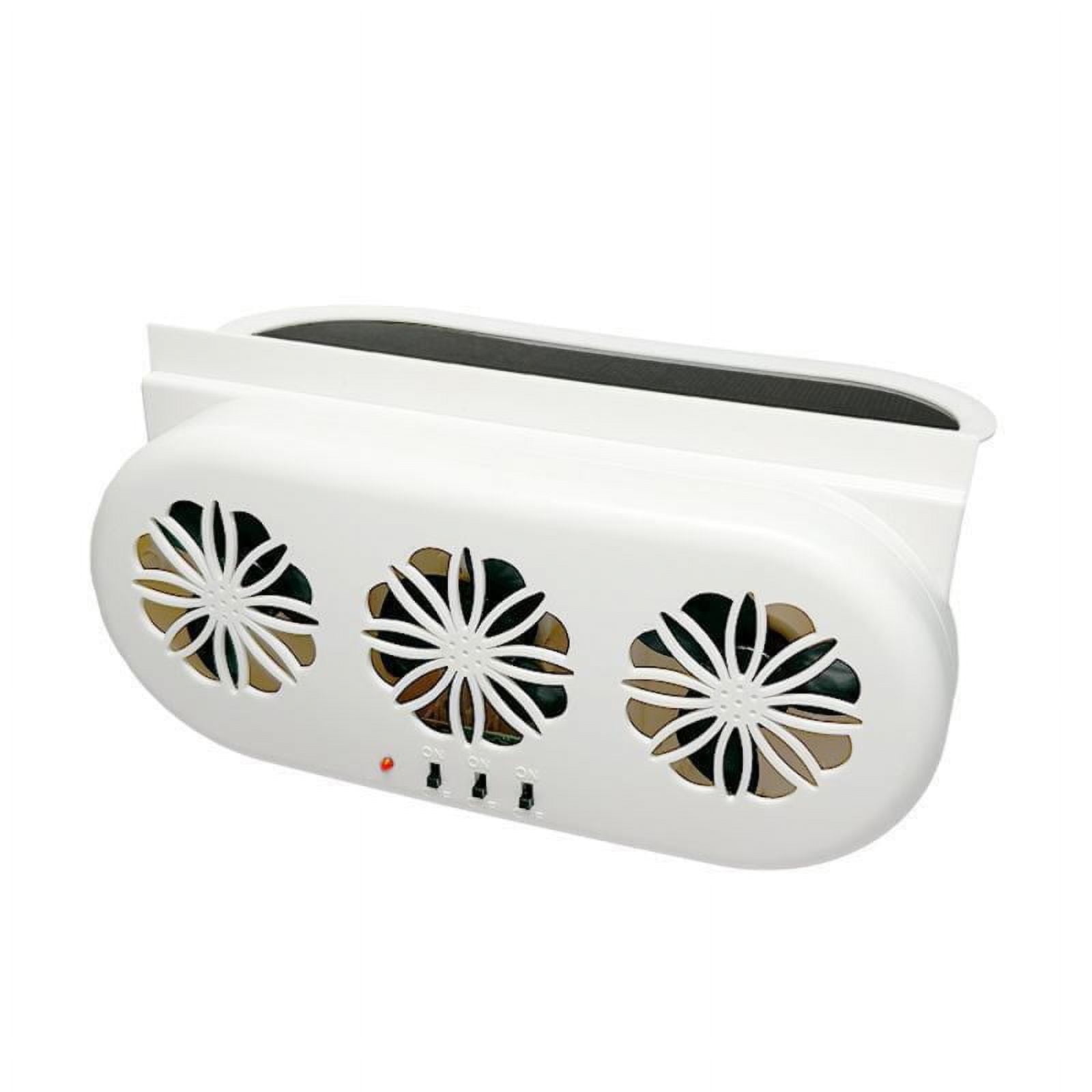 Yuventoo Auto Parts 3-Fan Car Exhaust Fan USB & Solar Powered Air ...