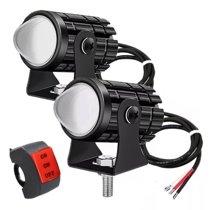 Yuventoo Motorcycle Mini LED Headlights with Switch Wire Group ...