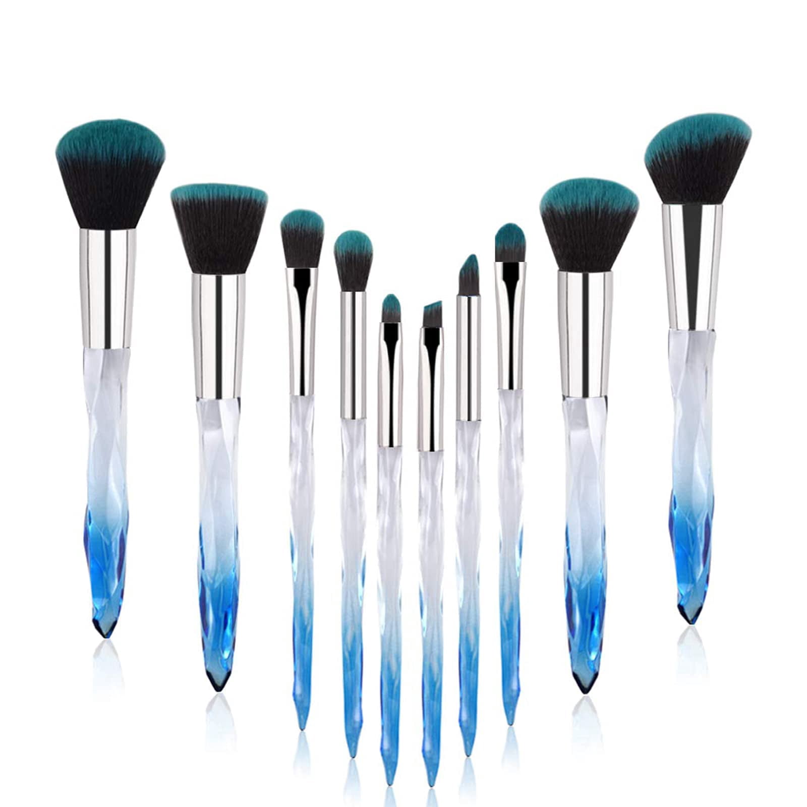Yuwaku Makeup Brushes Professional SSF20 - 10pcs Premium Synthetic ...