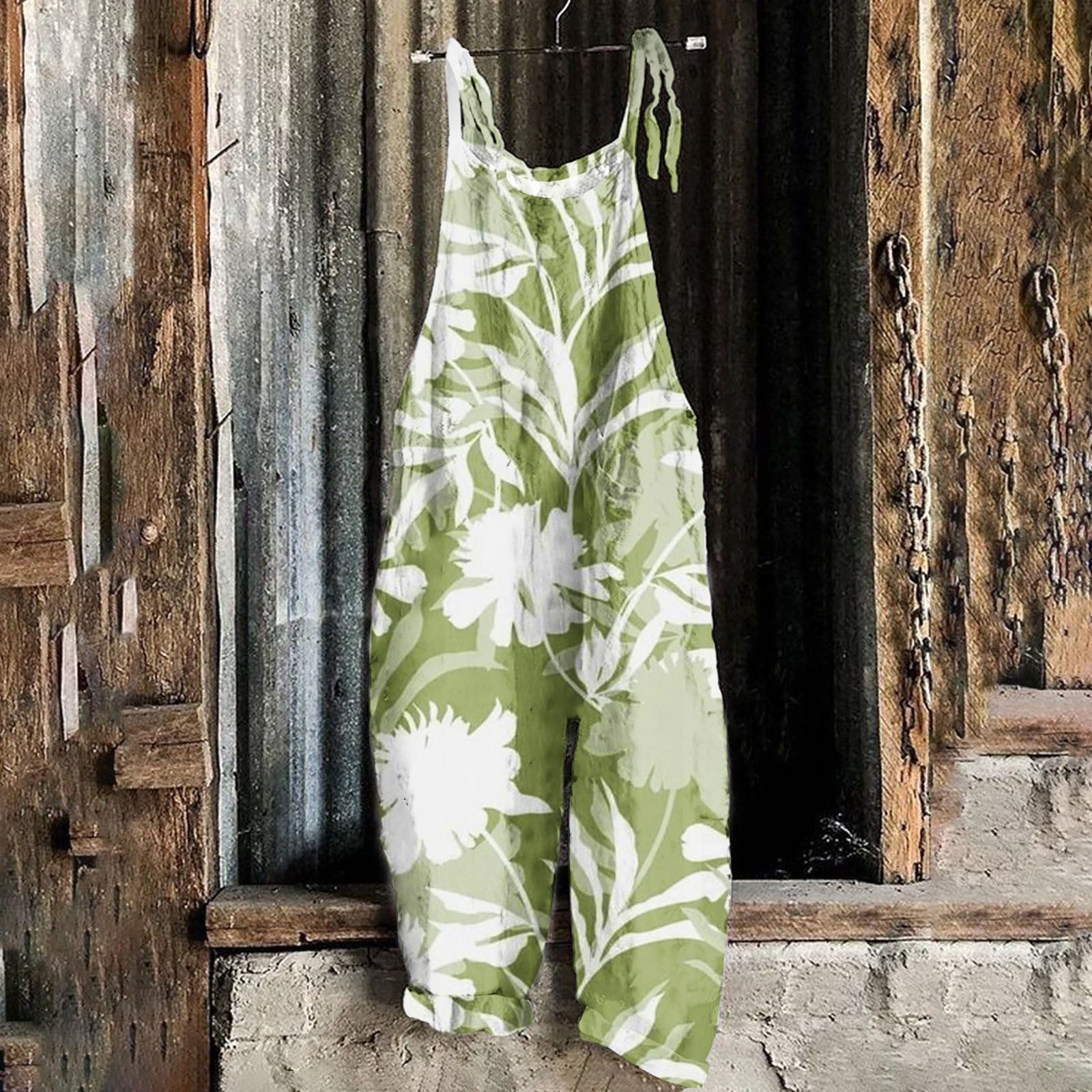 Yuwull Beach Flowy Jumpsuits for Women Summer Boho Bib Overalls Casual ...