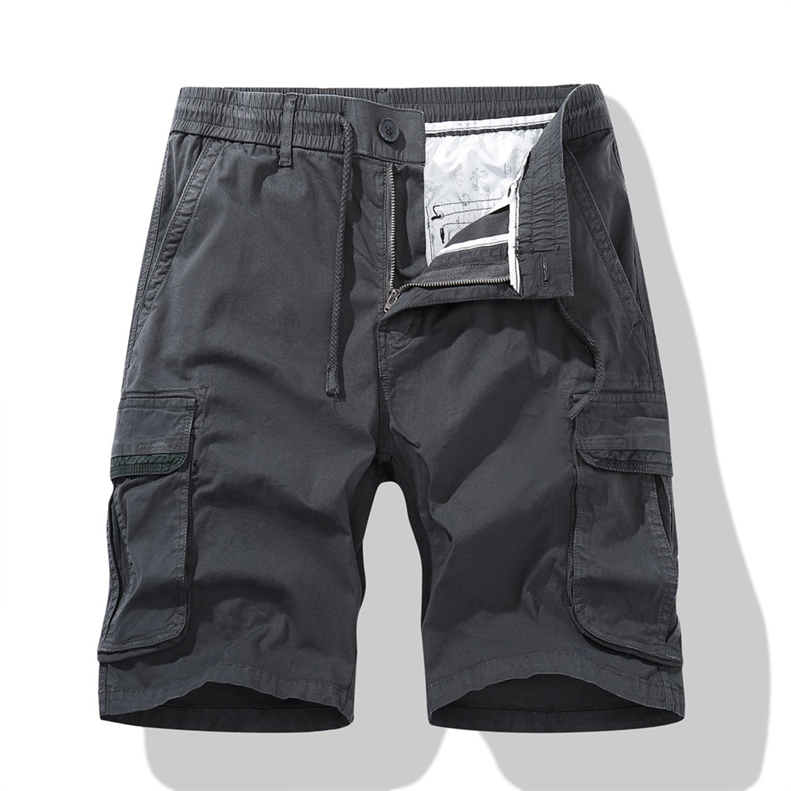 Yuwull Cargo Pants for Men Male Casual Mid Waist Pant Short Cargo Pant ...