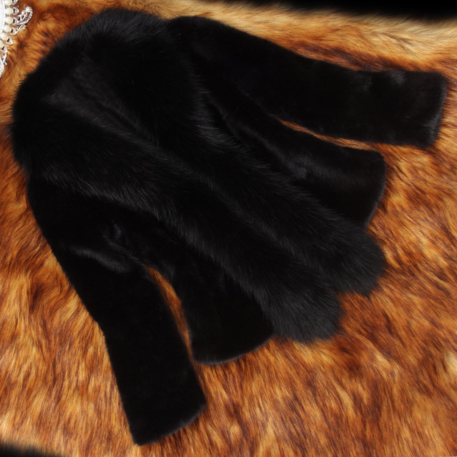 Yuwull Fur Coat For Women Faux Pelt Coat Elegant Thick Warm New Fashion ...