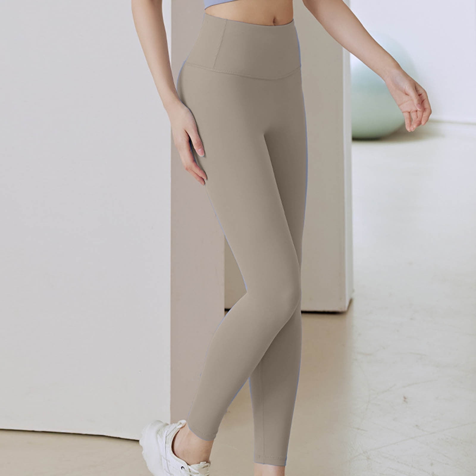 Yuwull High Waisted Leggings for Women No See-Through-Soft Athletic ...