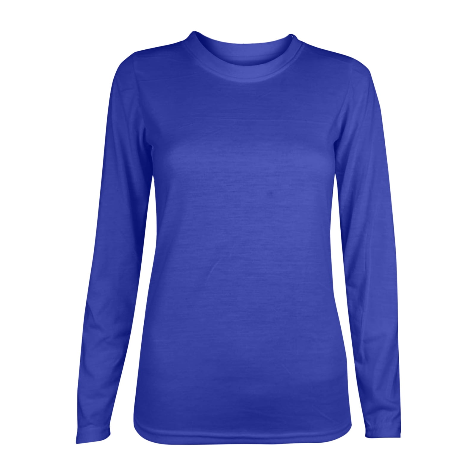 Yuwull Long Sleeve Workout Tops for Women Crewneck Yoga Shirts ...