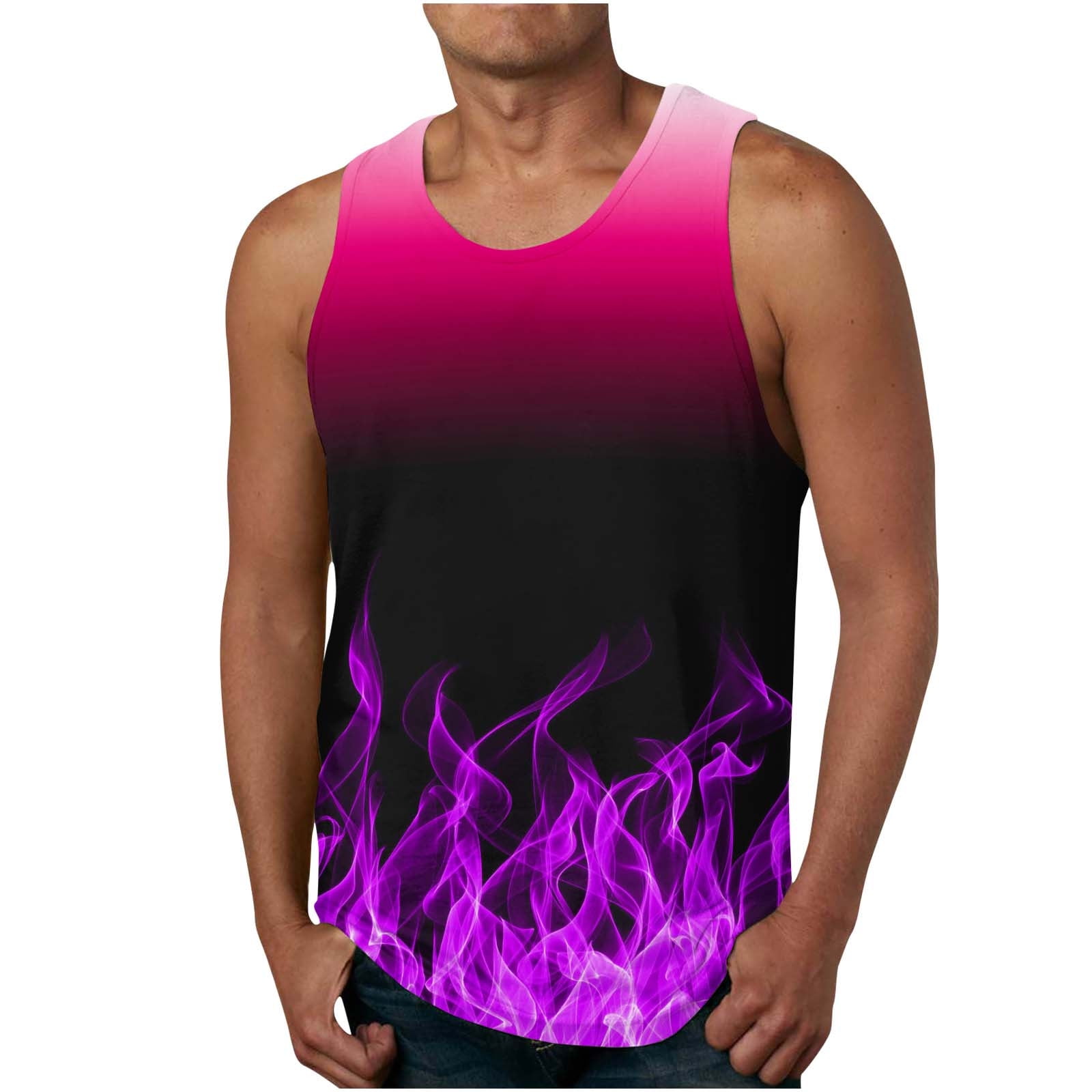 Yuwull Men's Tank Top Mens Muscle Shirts Trendy Mens Tanks Cotton Sleeveless Shirts for Him ...