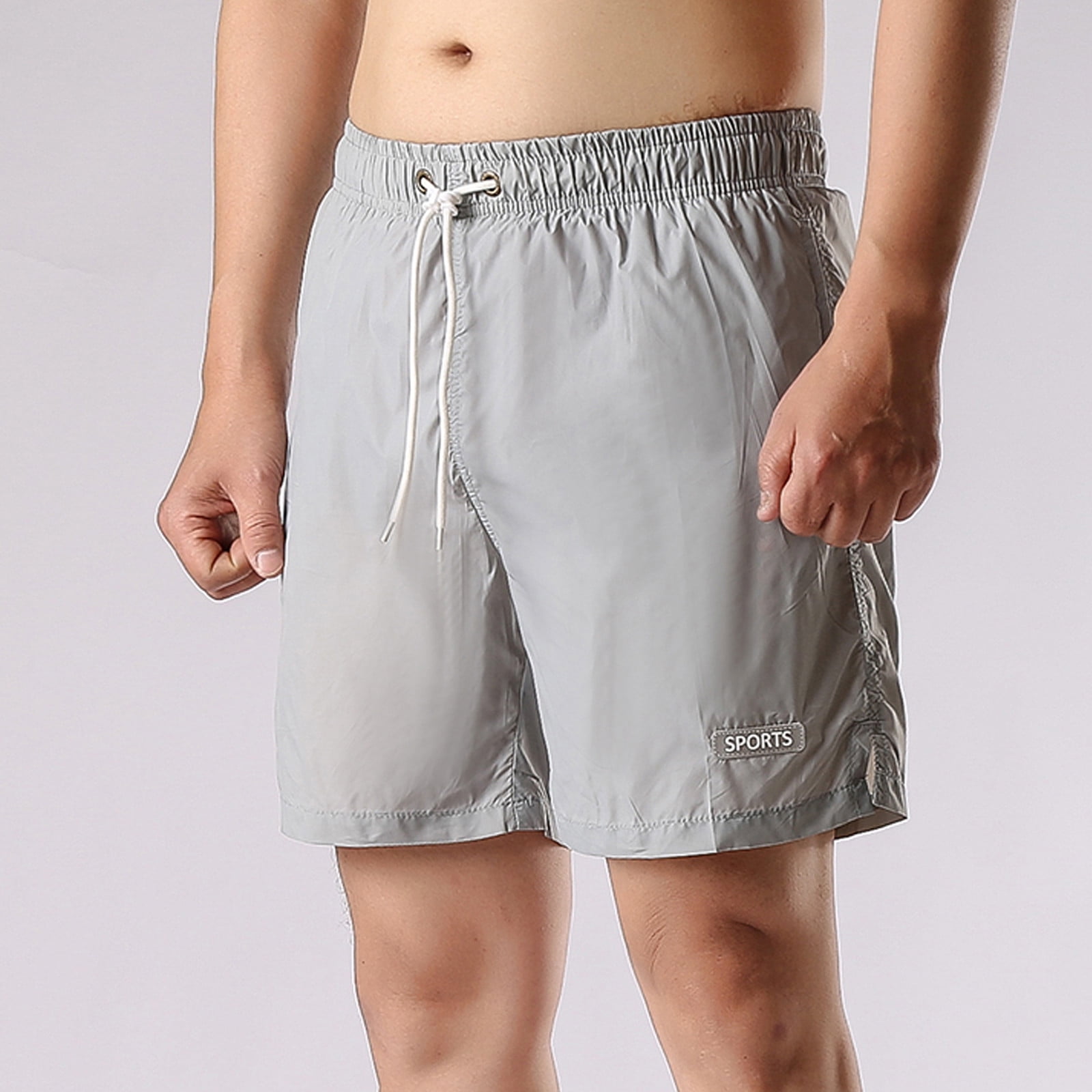 Yuwull Mens Swim Trunks Quick Dry 5 inch Inseam Beach Shorts with Mesh ...