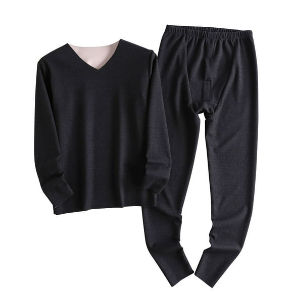 Miqool Thermal Underwear for Men Fleece Lined Long Johns Mens Thermals ...