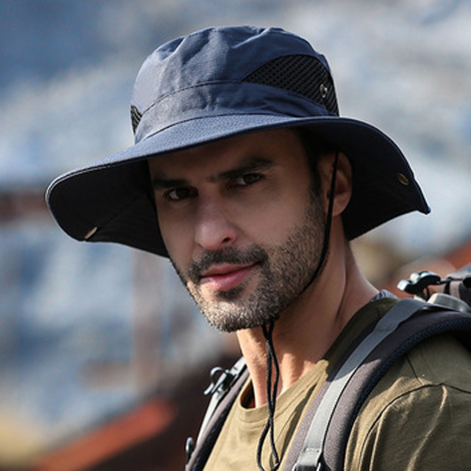 Yuwull Sun Hat For Men Wide Brim, Men's Sun Hats, Hiking Bucket Hat UV ...