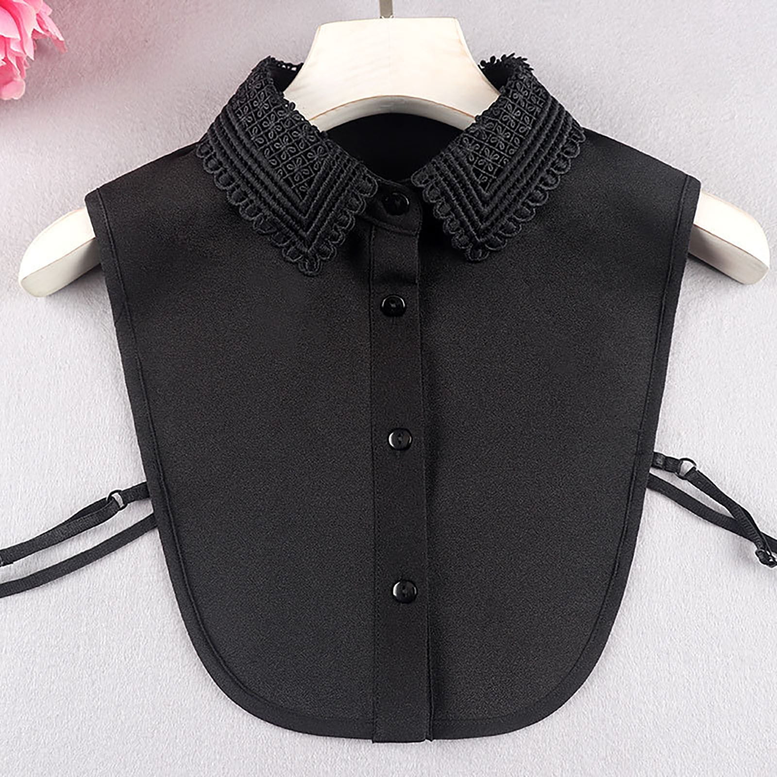 Yuwull Women Fake Collar Detachable Collar Blouse Half Shirts Faux ...