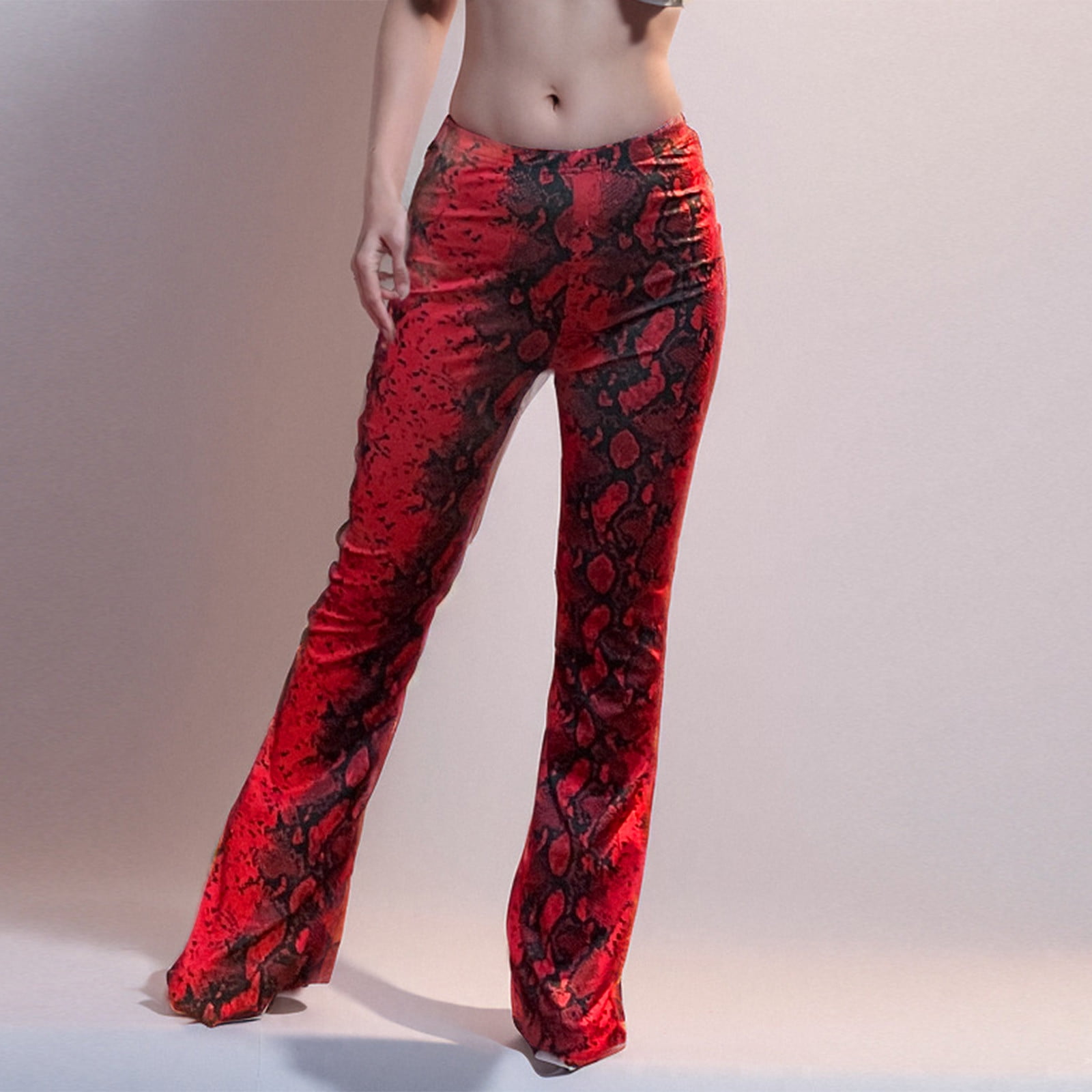 Yuwull Women's Boho High Waist Flare Pants Stretch Bell Bottom Yoga ...