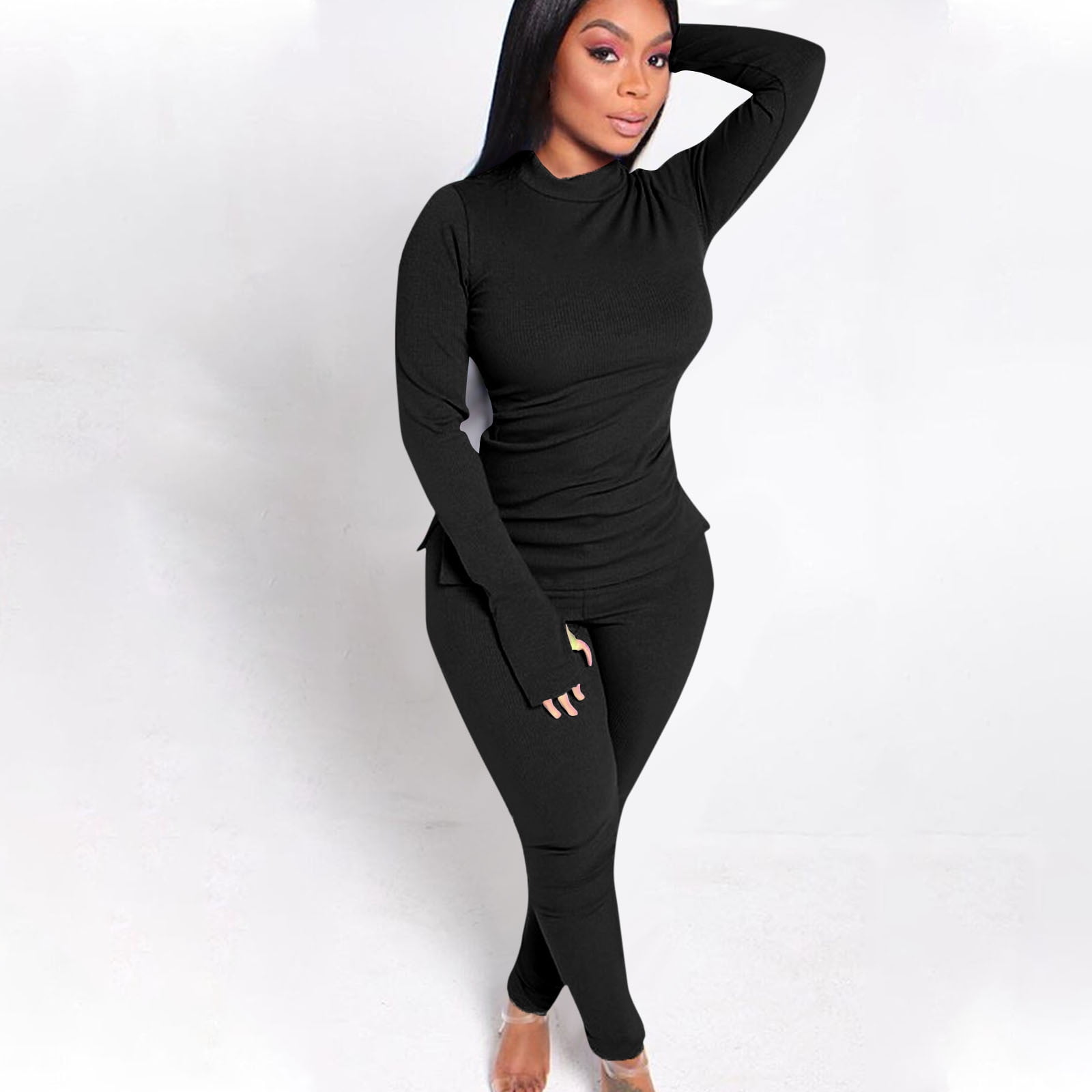 Yuwull Workout Sets for Women 2 Piece High Waisted Seamless Leggings ...