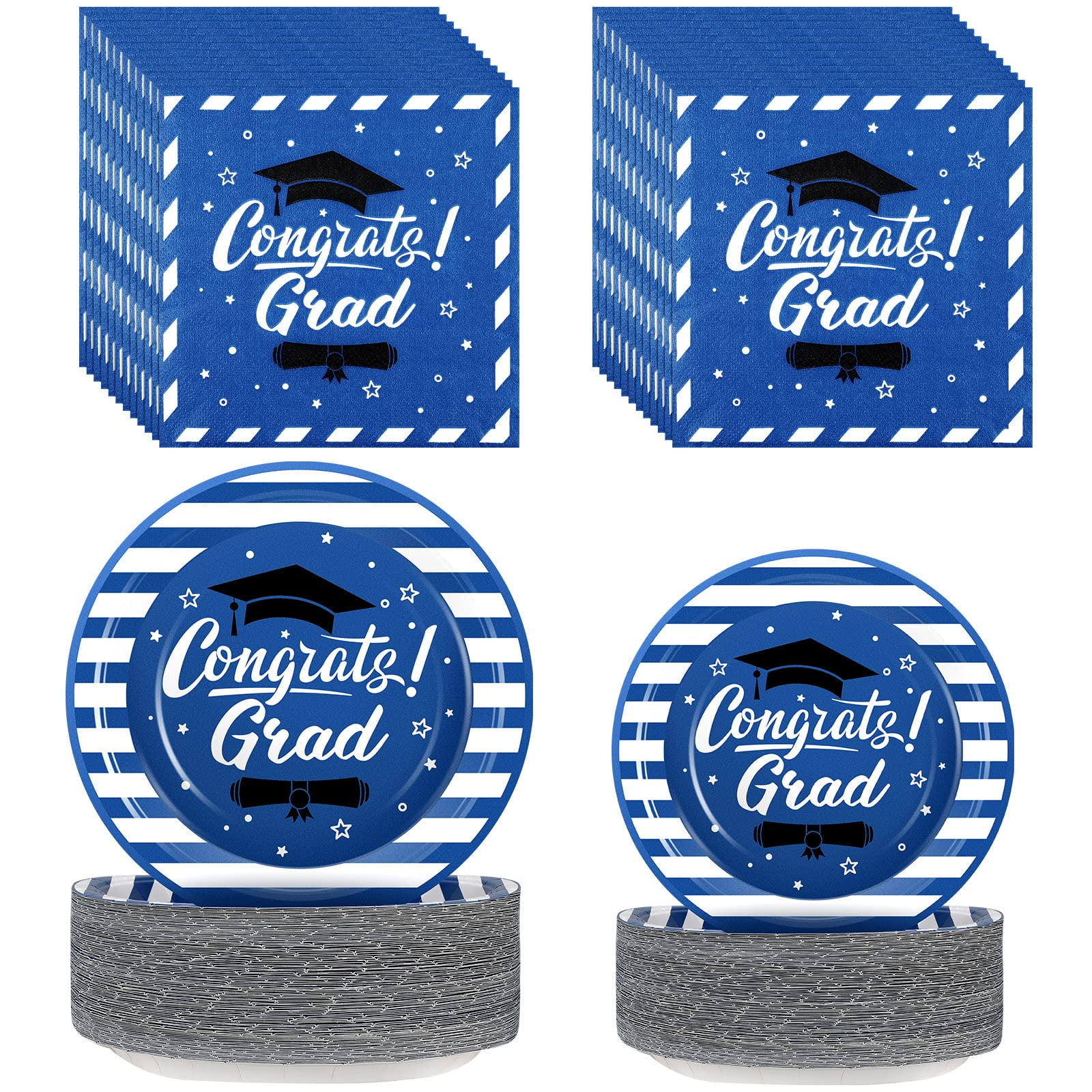 Yuxung 300 Pcs Graduation MMF7 Plates and Napkins Graduation ...