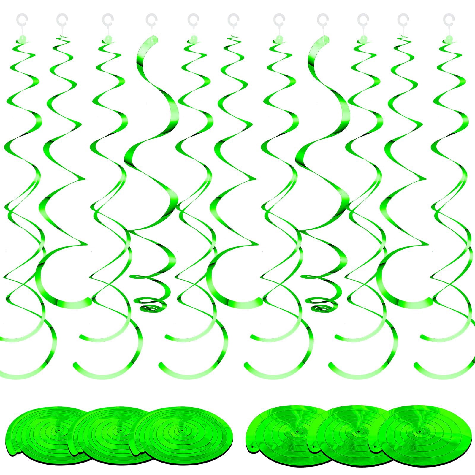 Yuxung 36 Pcs FEV6 Hanging Swirl Party Decorations Plastic Streamer ...