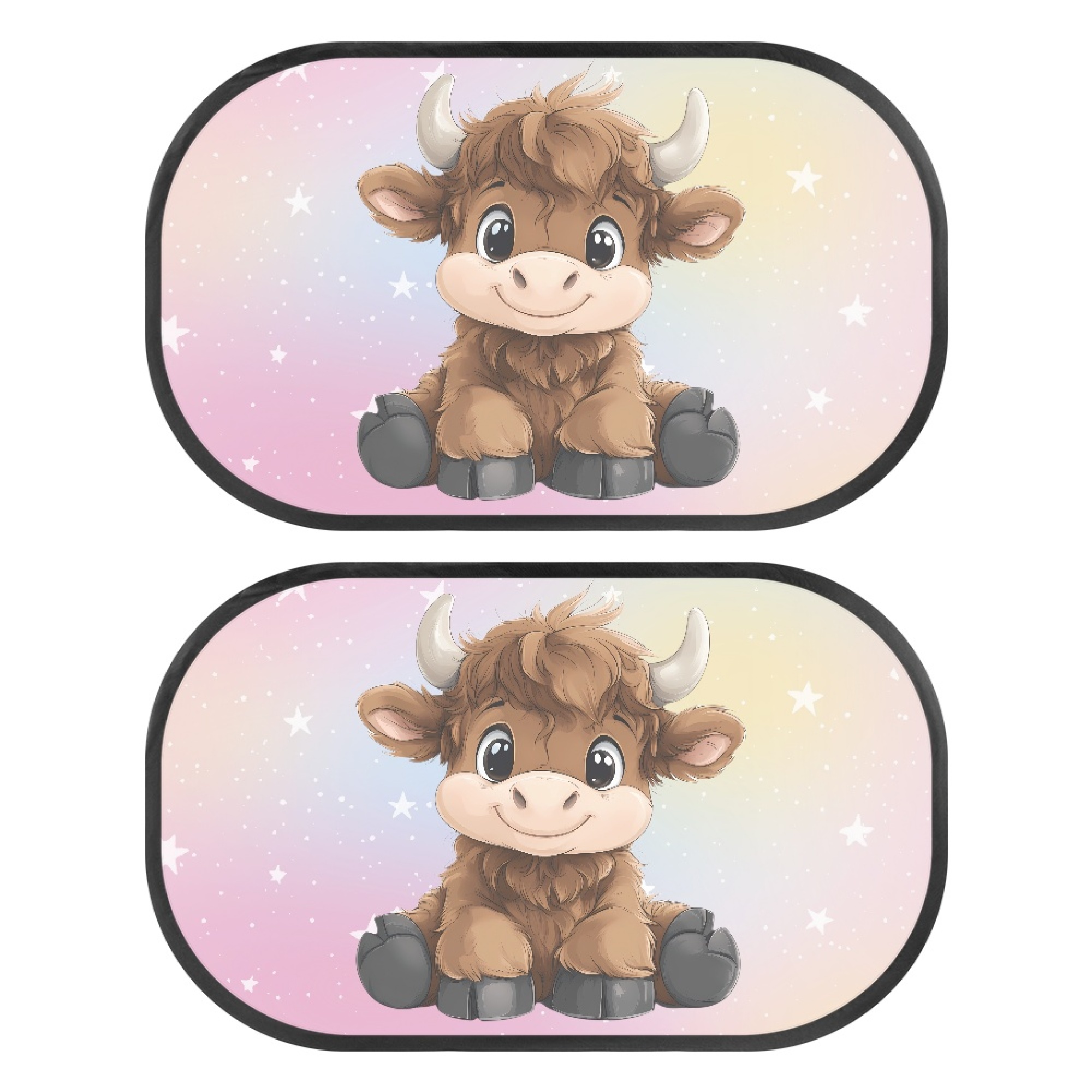 Yuyamidu Adorable Window Shade for Baby in Car Highland Cow Car Sun ...