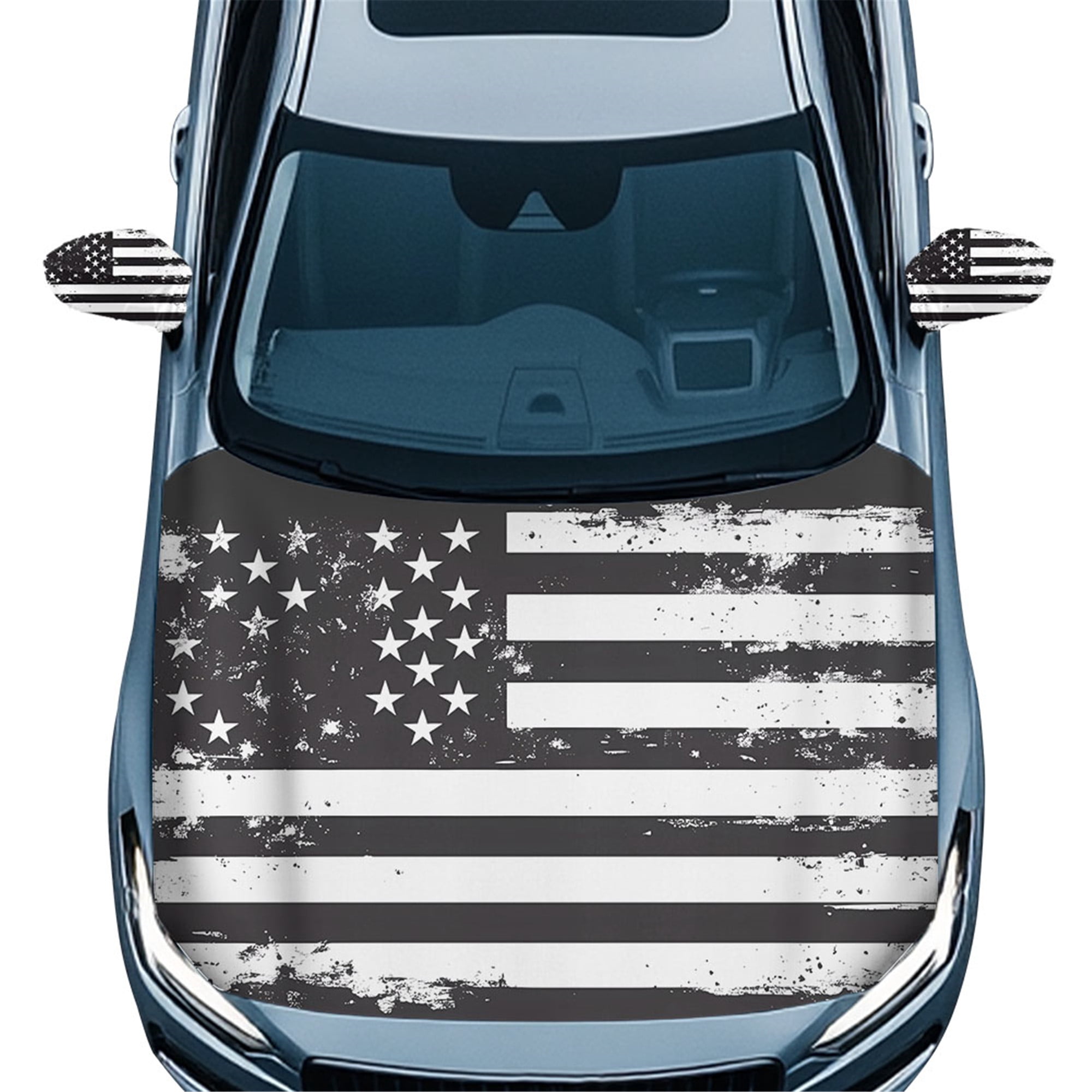 Yuyamidu American Flag Car Hood Cover Fashion Auto Rearview Protection ...