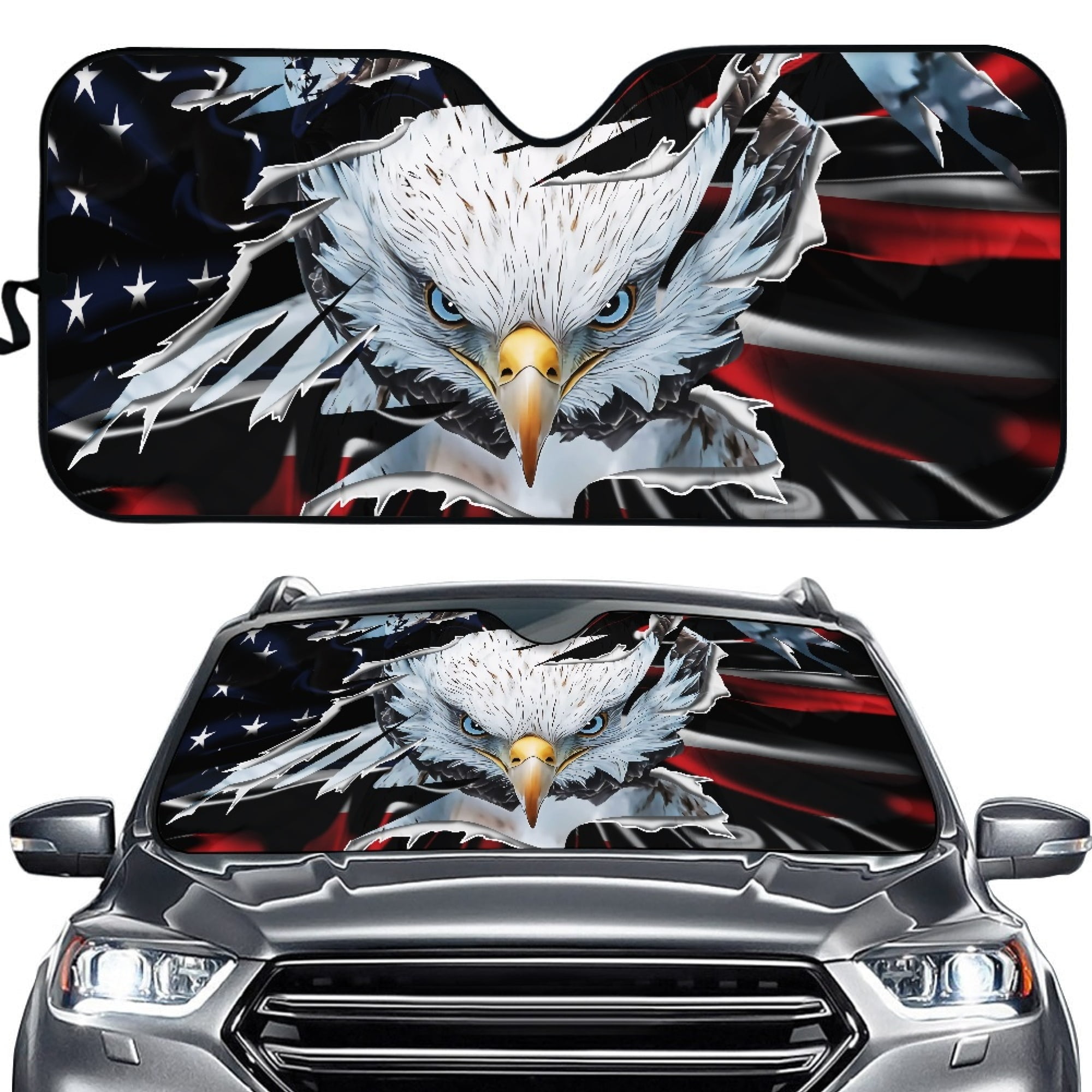 Yuyamidu American Flag Car Sunshades for Windshield Eagle Windshield ...