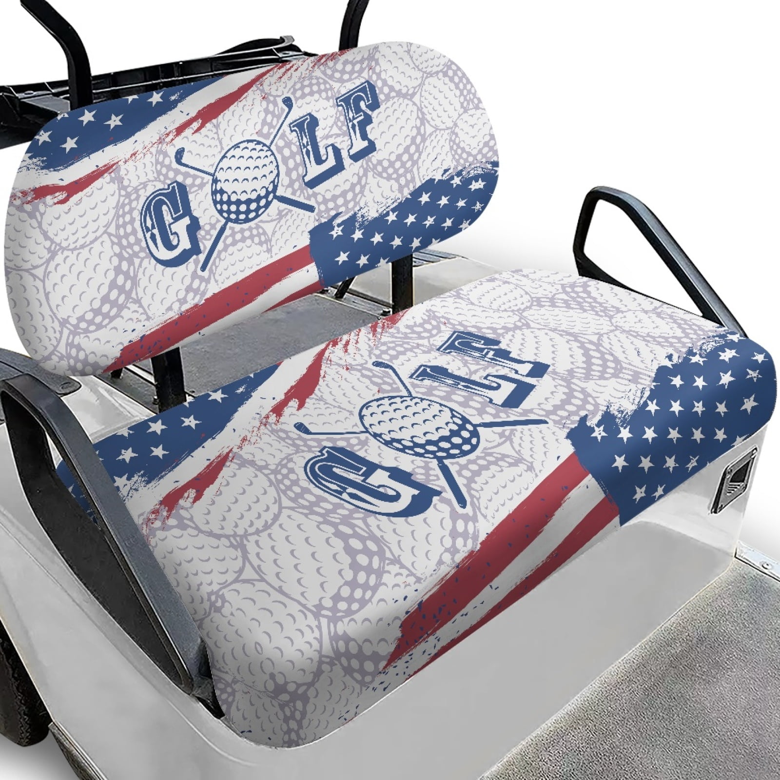 Yuyamidu American Flag Golf Cart Seat Cover Soft Golf Cart Seat ...