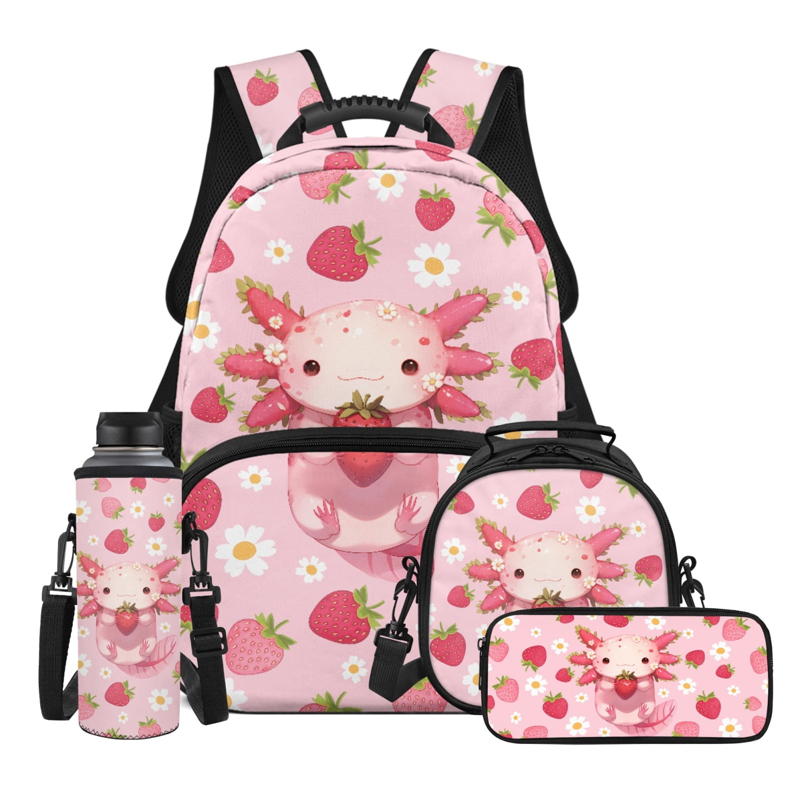 Yuyamidu Axolotl Bookbag and Lunch Box Set 5th Grade Bookbags for Girls ...