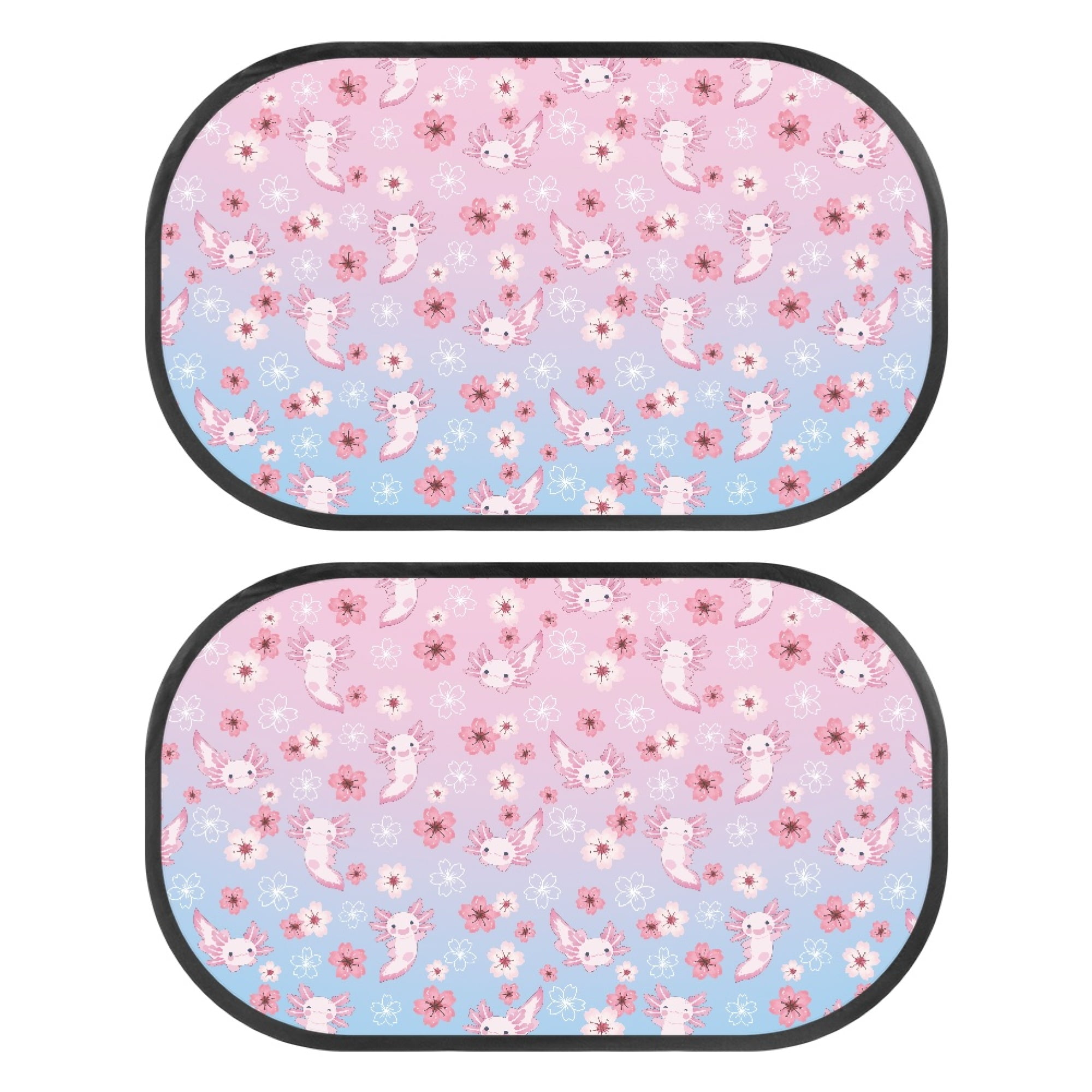 Yuyamidu Axolotl Car Side Window Sun Shade Cherry Blossom Car Window ...