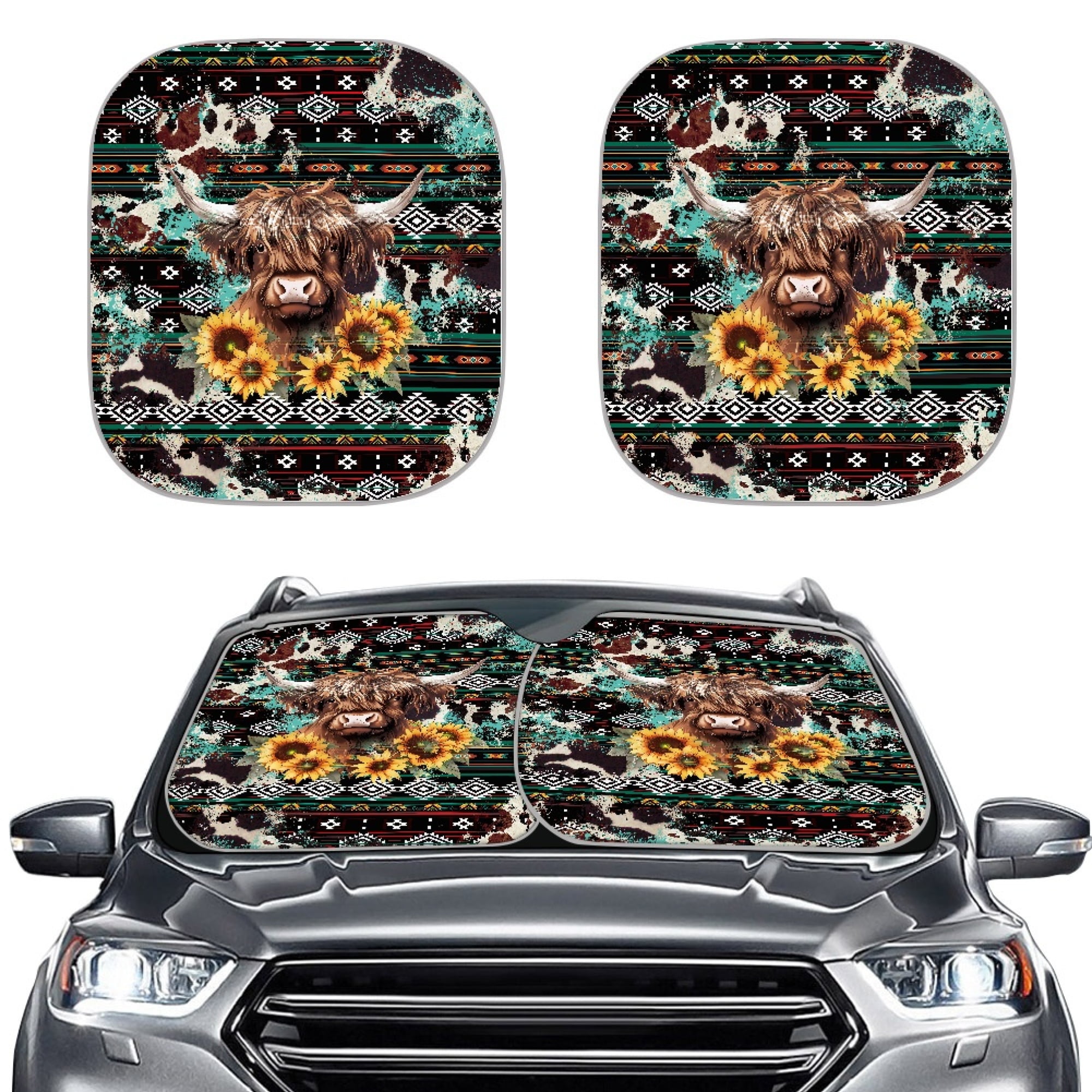 Yuyamidu Aztec Car Windshield Sun Shade for Sedan Truck SUV Highland ...