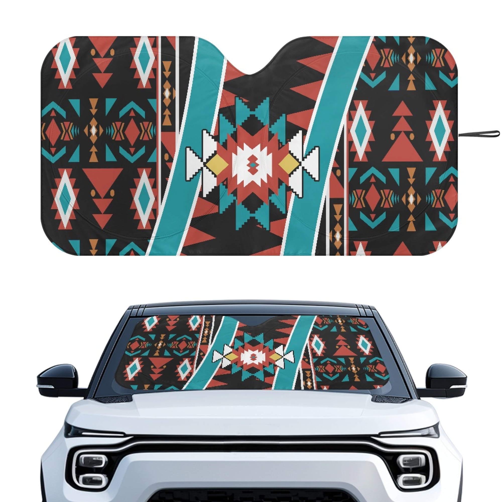 Yuyamidu Aztec Ethnic Gemoetric Car Sunshade for Windshield Easy to ...