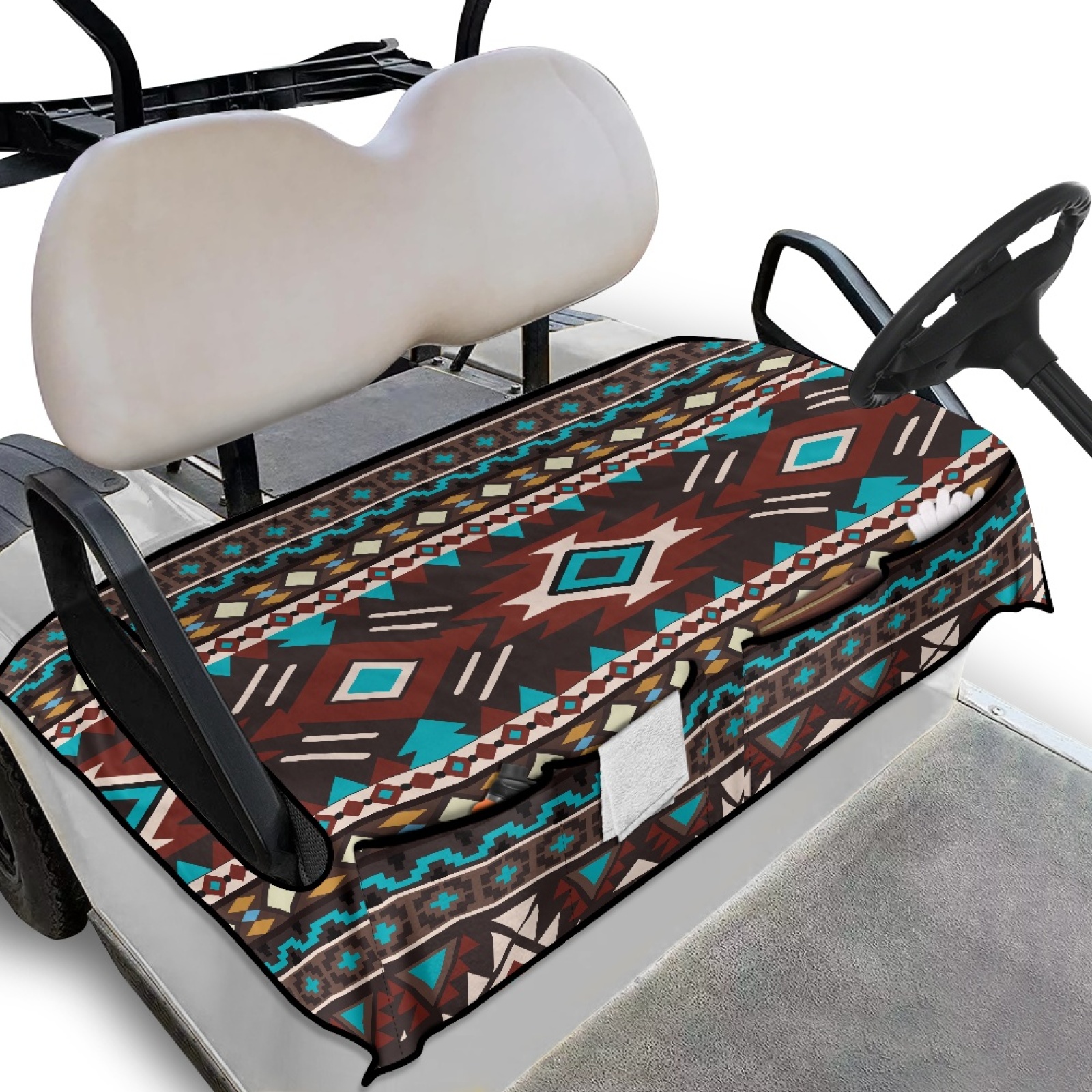 Yuyamidu Aztec Golf Cart Seat Covers with Front Pockets Southwestern ...
