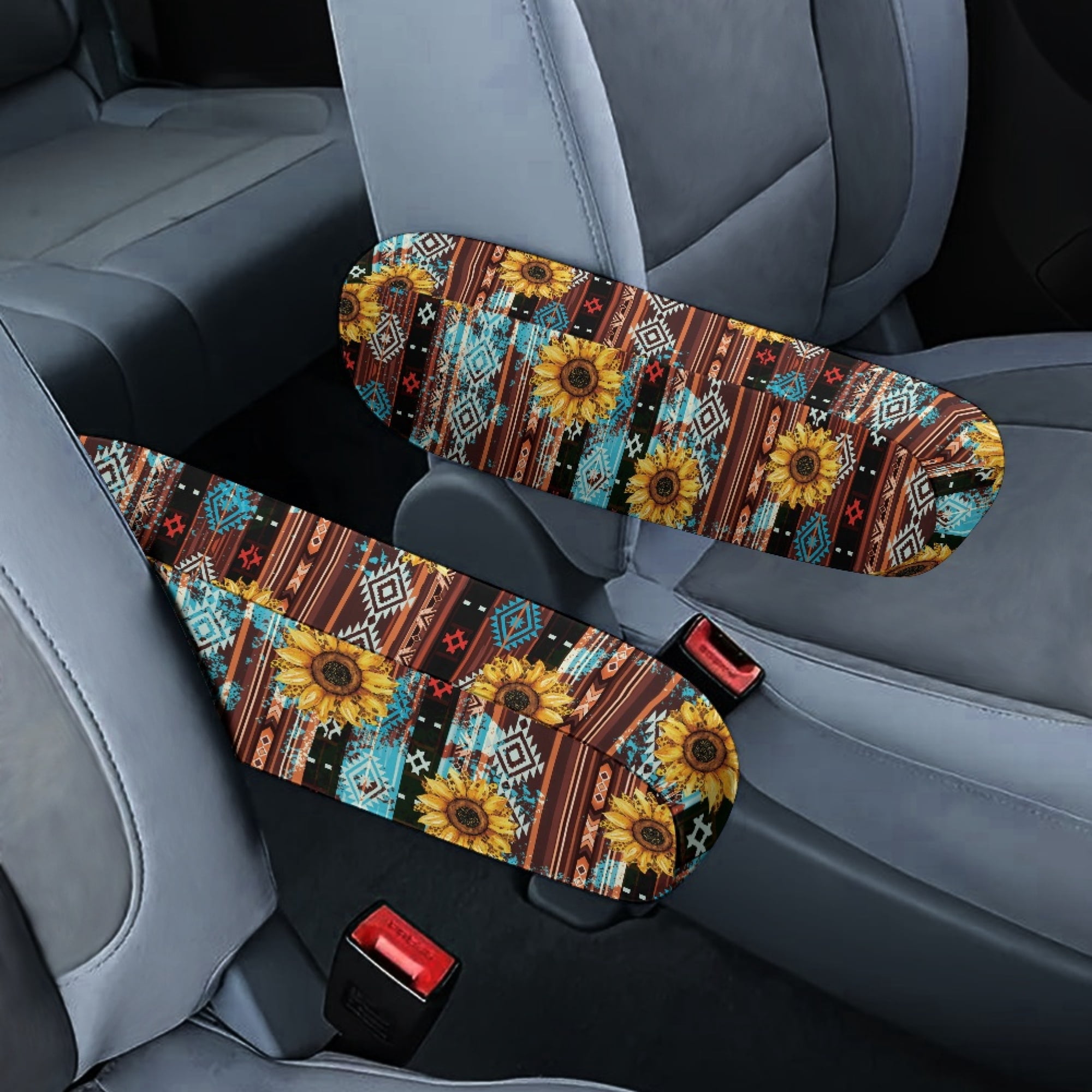Yuyamidu Aztec Western Geometric Armrest Cover for Car Truck Van SUV ...