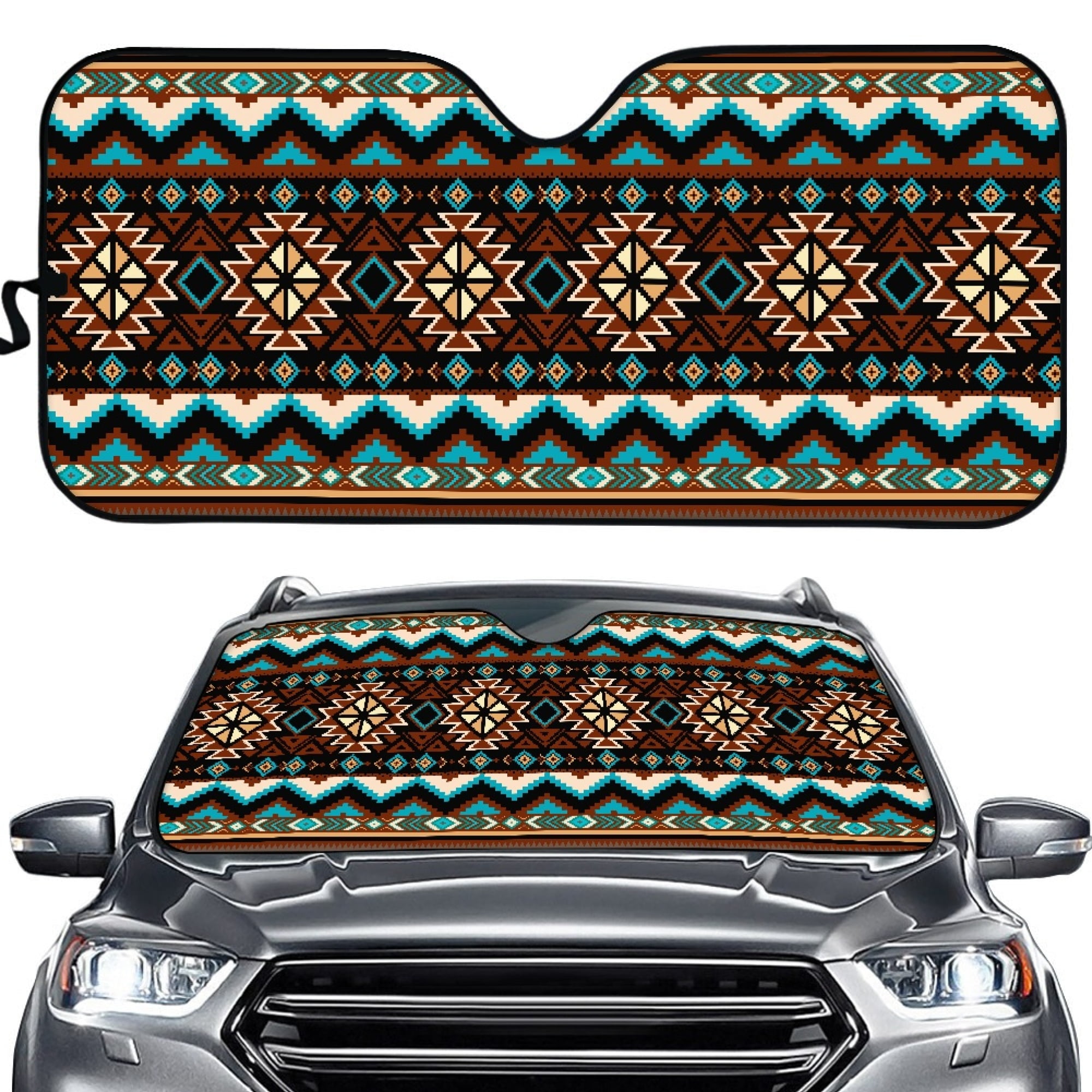 Yuyamidu Aztec Western Geometric Car Sun Shade Windshield Foldable Car ...