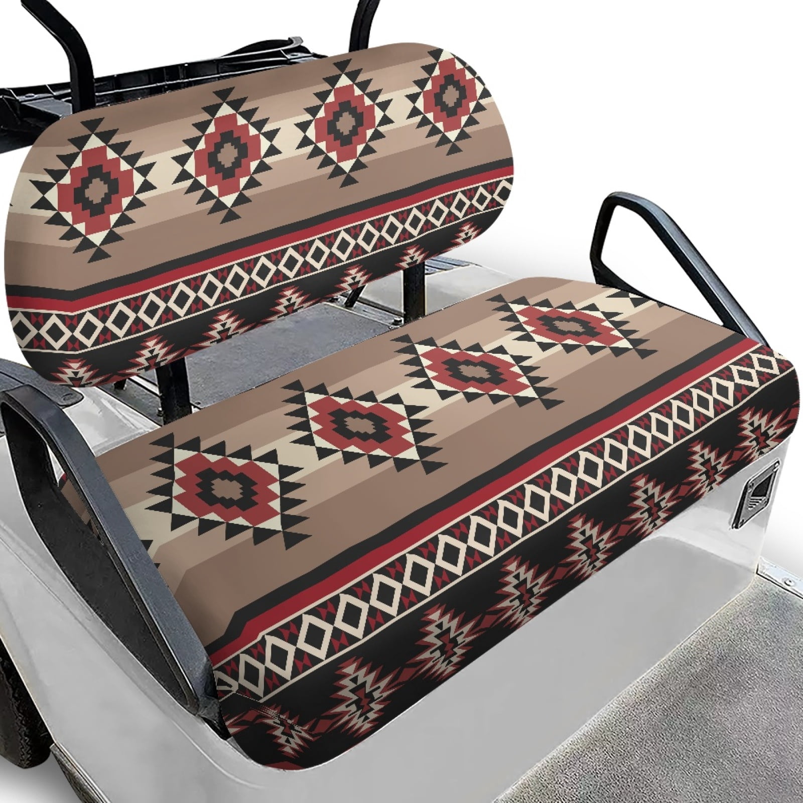 Yuyamidu Aztec Western Geometric Golf Cart Backrest Bench Covers Set of ...