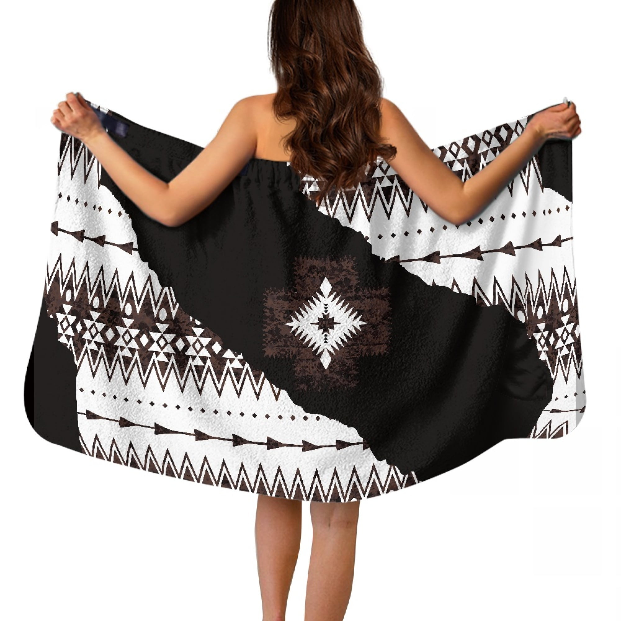 Yuyamidu Aztec Western Geometric Wrap Towel for Women Knee Length Body ...