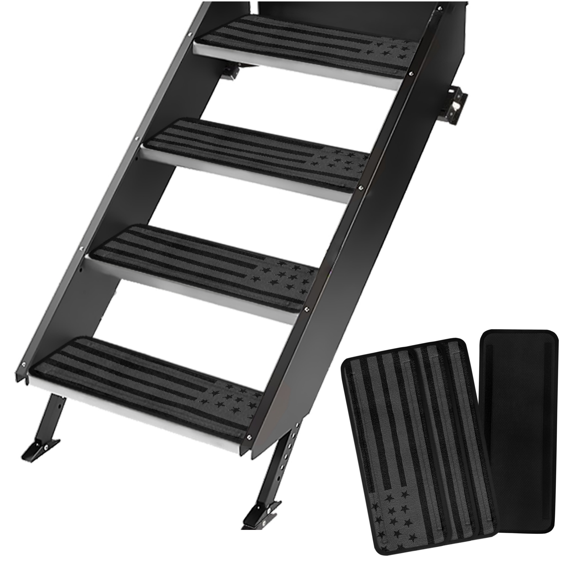 Yuyamidu Black American Flag RV Step Covers 4 Pack RV Steps Covers Rugs ...