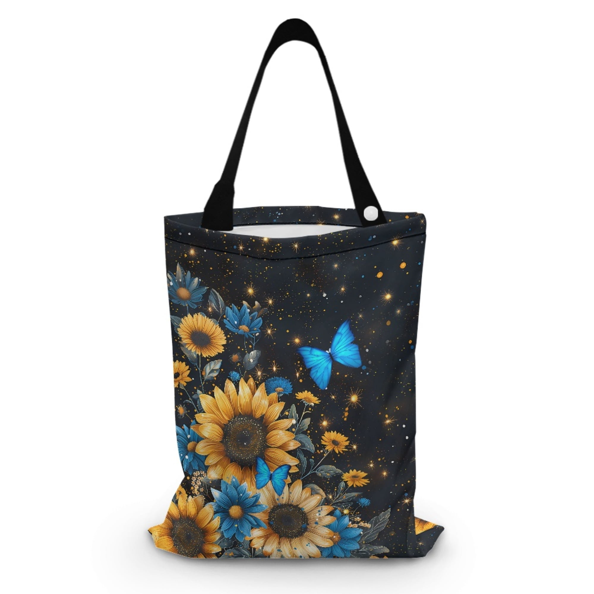 Yuyamidu Blue Butterfly Car Trash Bag Sunflower Car Rubbish Bag Hanging ...